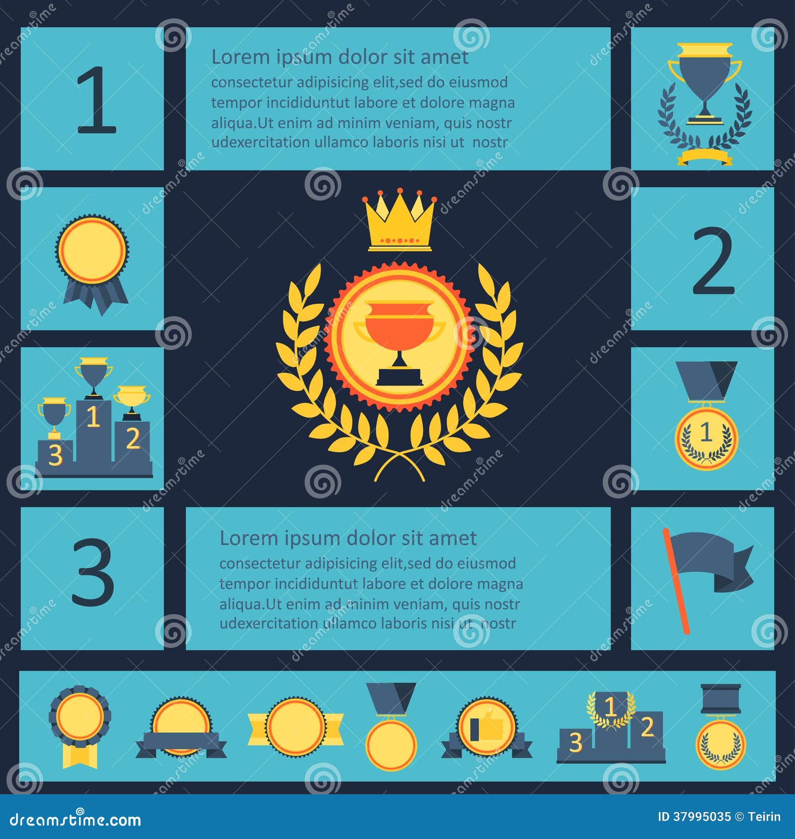 Form Background with Trophy and Awards. Stock Vector - Illustration of ...