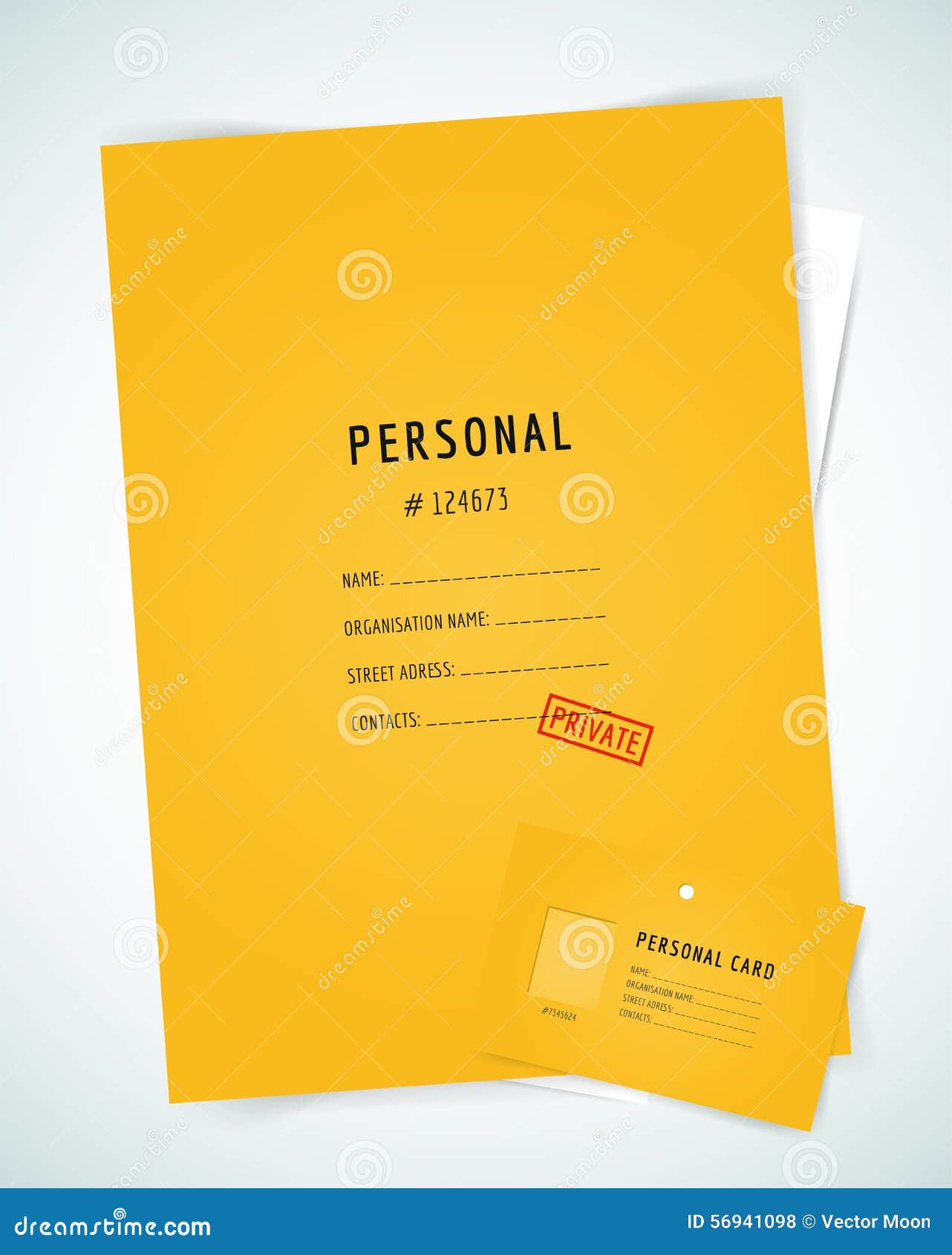 Form Blank Illustration. Folder, Paper, Isolated Stock Vector ...