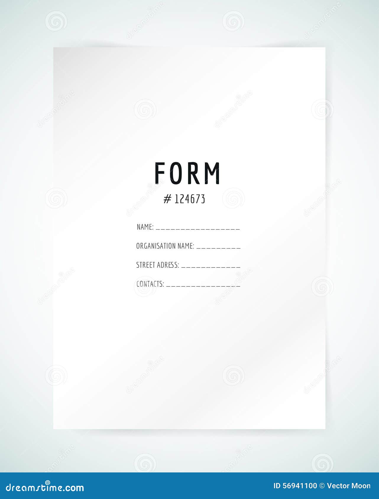 Form Blank Illustration. Folder, Paper, Isolated Stock Vector ...
