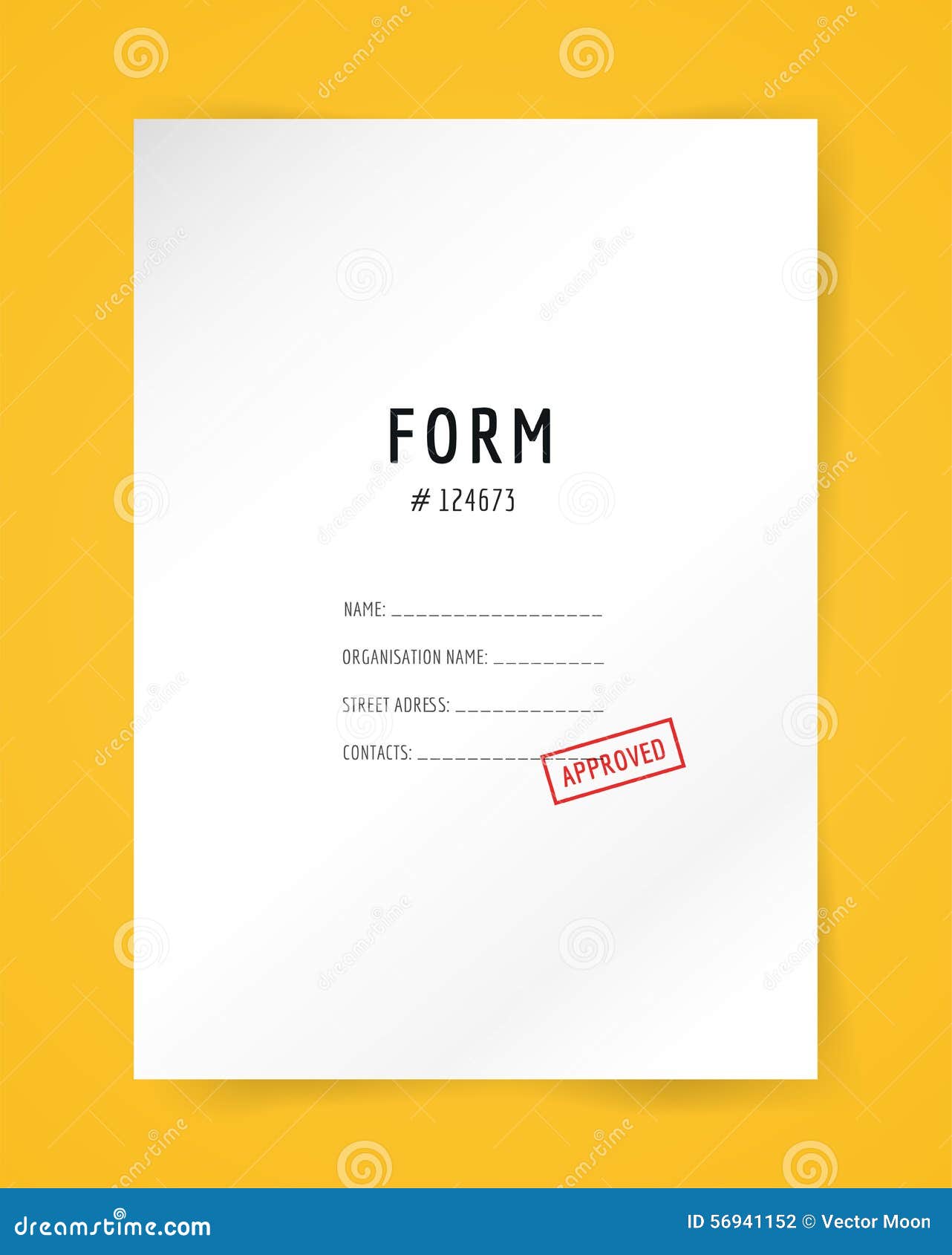 Form Blank Illustration. Folder, Paper, Isolated Stock Vector ...