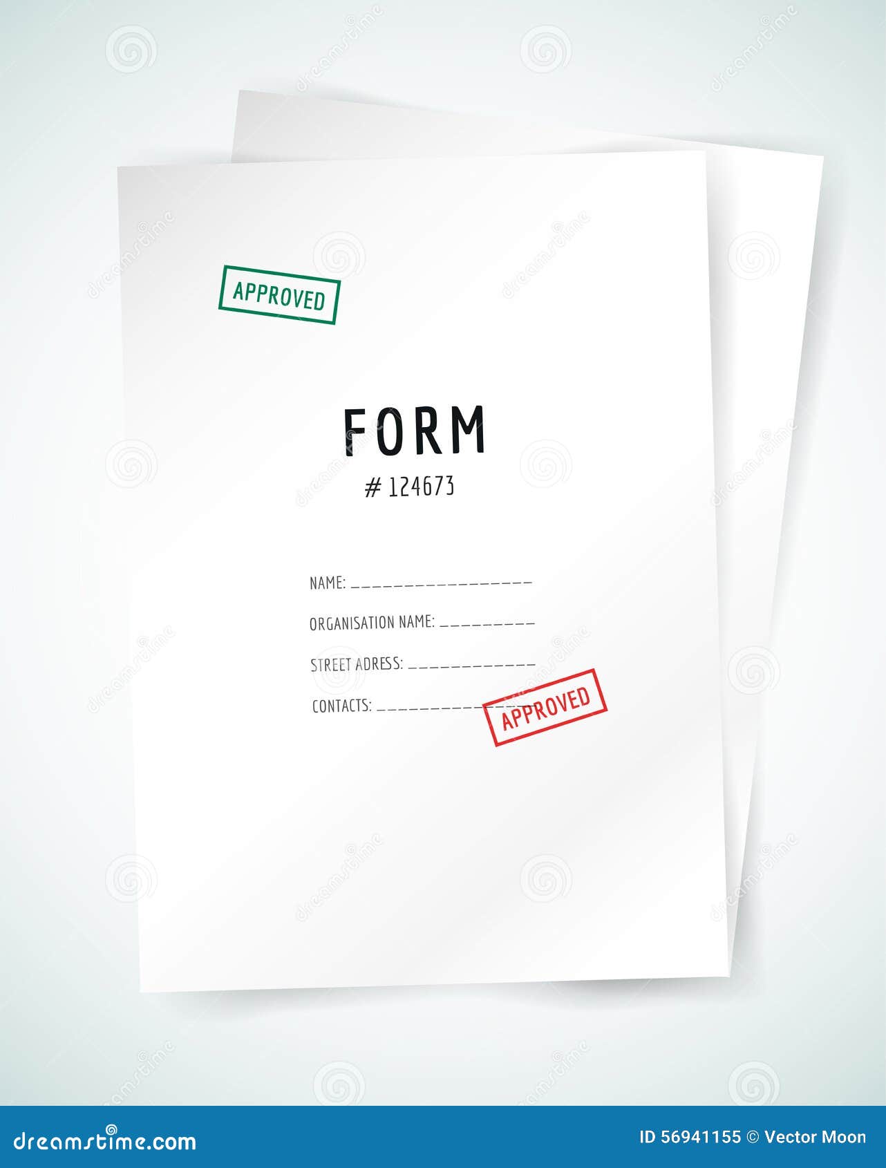 Form Blank Illustration. Folder, Paper, Isolated Stock Vector ...