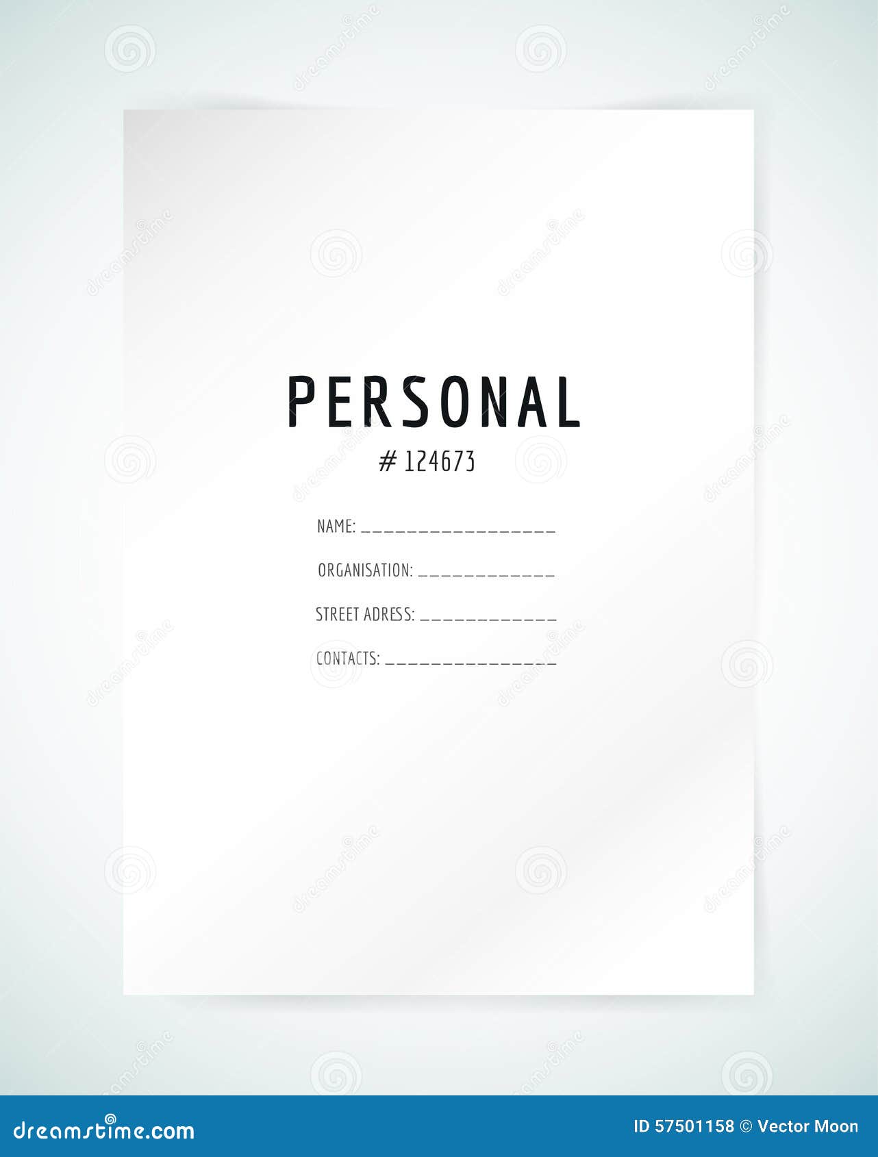Form Blank Template. Business Folder, Paper and Stock Vector ... Form Blank Template. Business Folder, Paper and Stock Vector ...