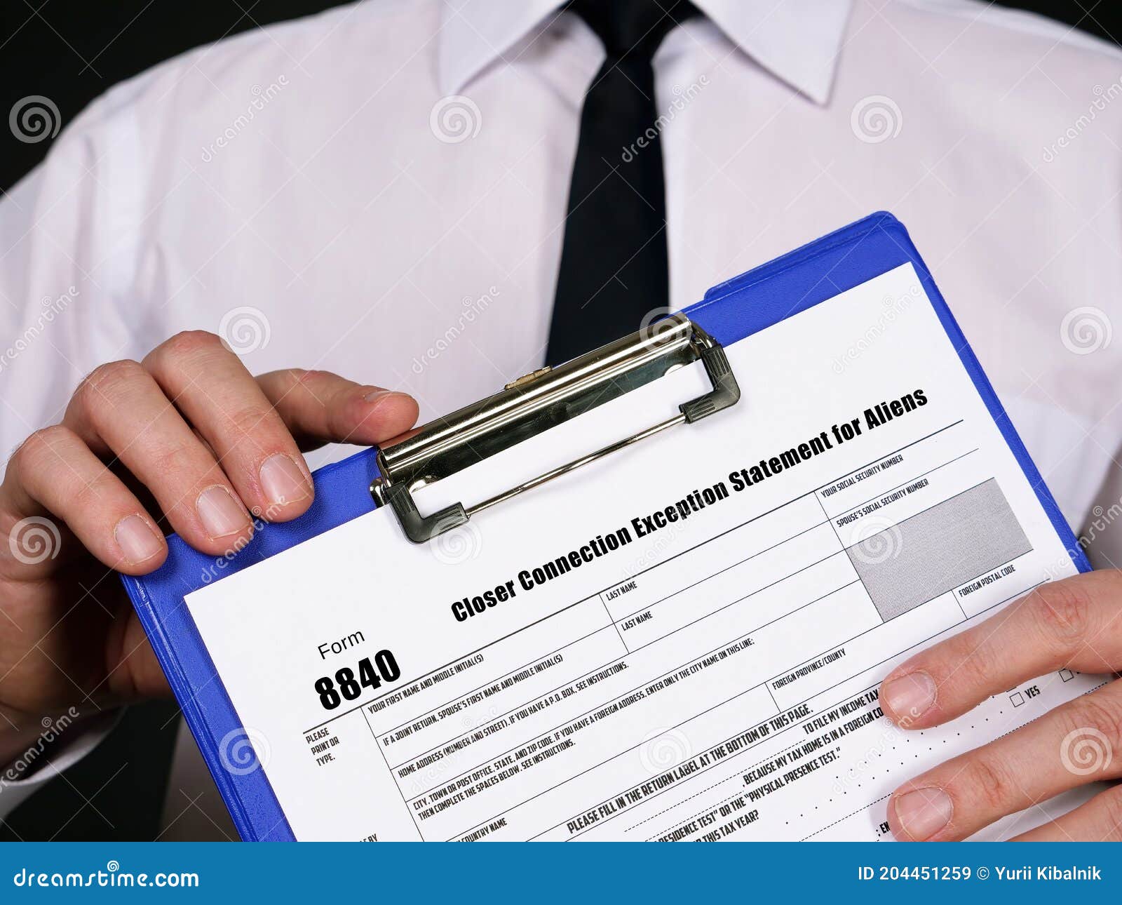 Form 8840 Closer Connection Exception Statement for Aliens Editorial ...