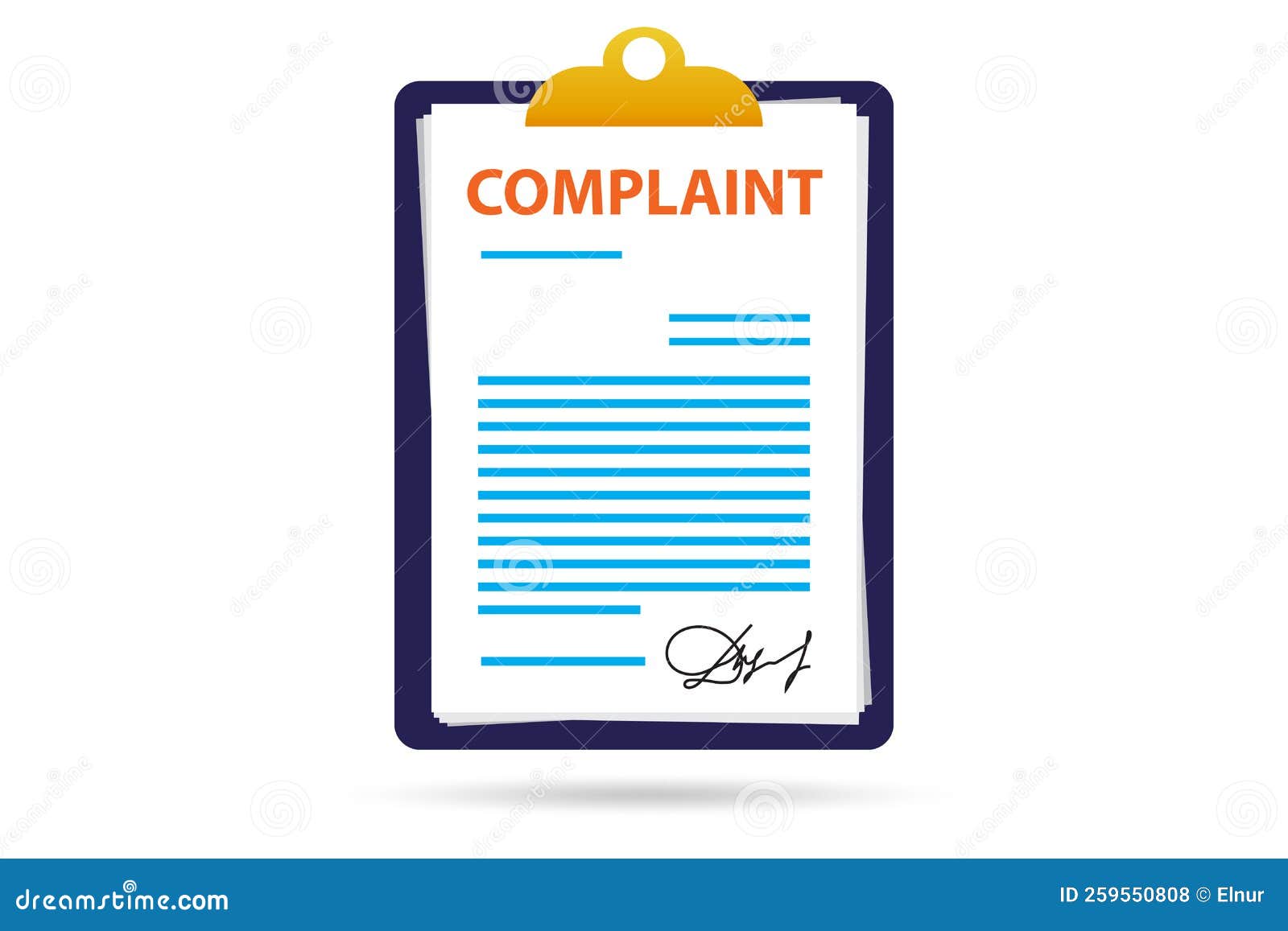 Form with Complaint from the Customer Stock Illustration - Illustration ...