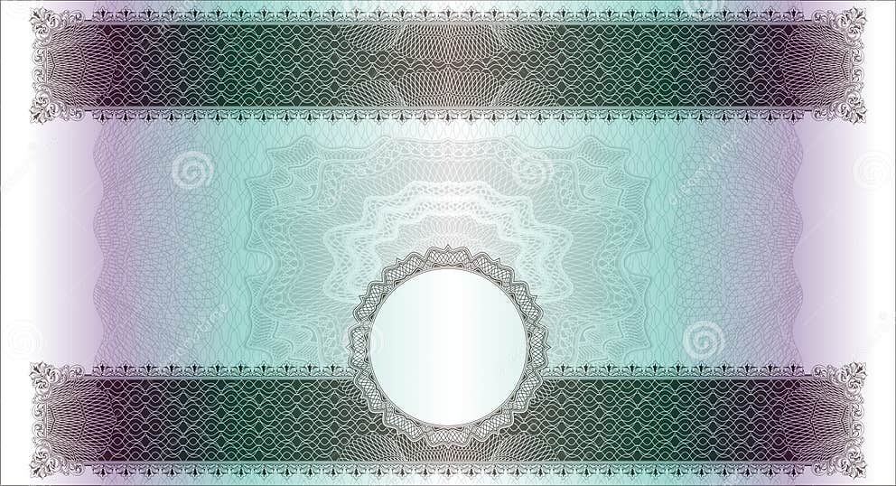 Blank for Creating Banknotes with Gradient Colors. Stock Illustration ...