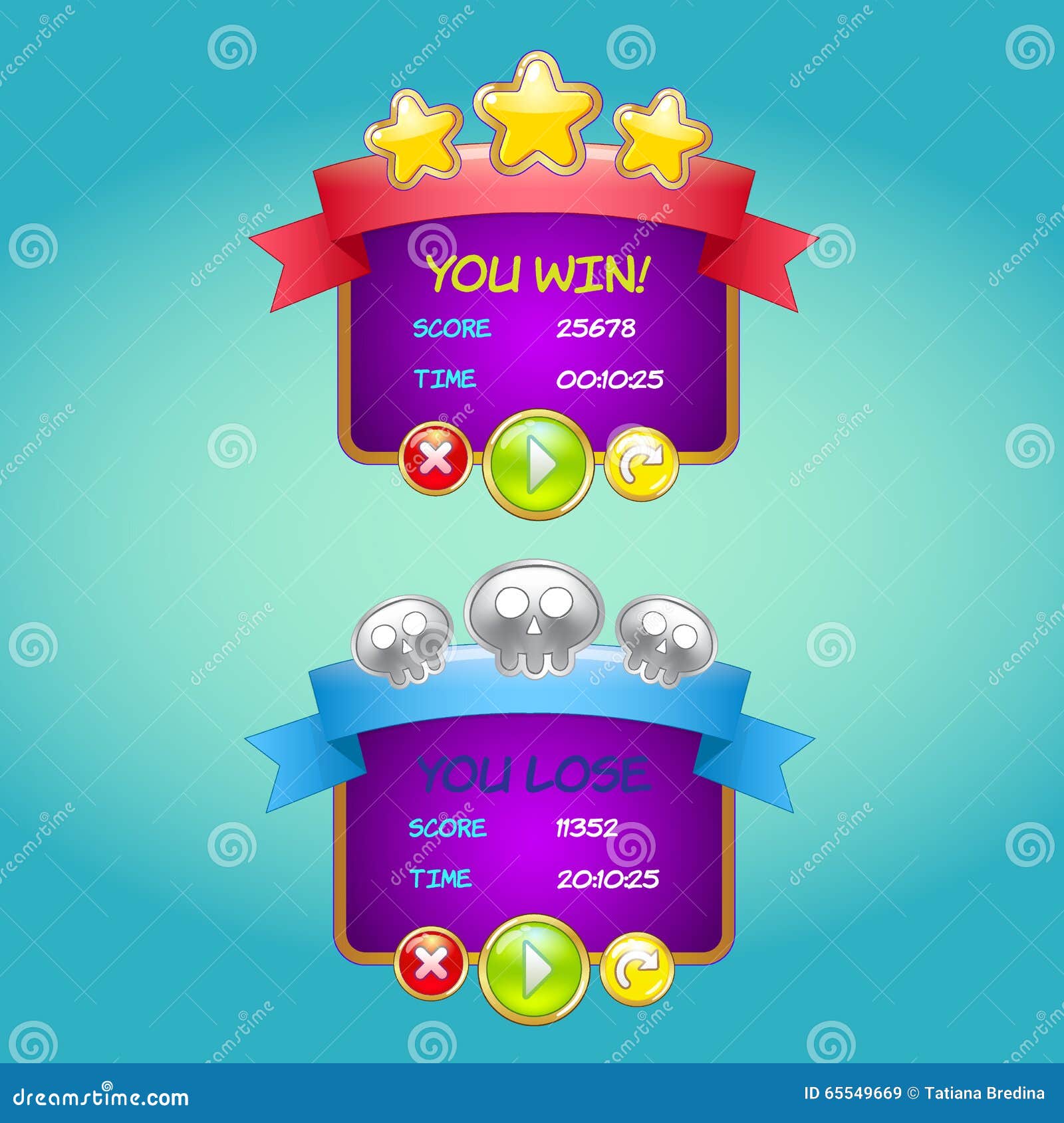 Form Design Game User Interface for Video Games for Comput Stock Vector ...