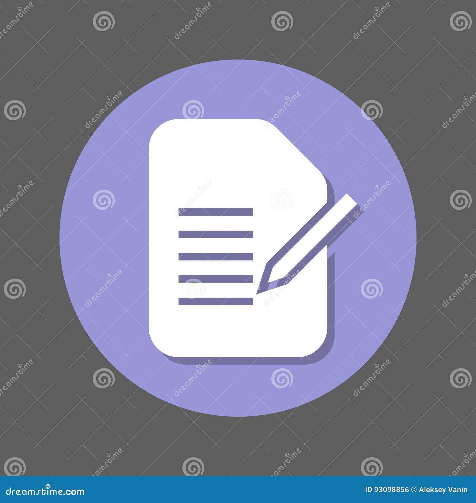Form, Edit Document Flat Icon. Round Colorful Button, Circular Vector ...