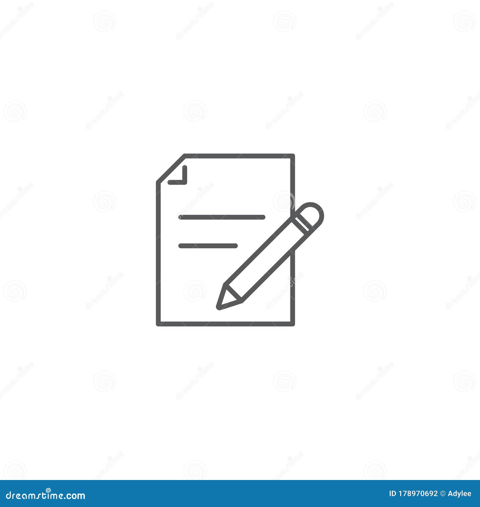 Form Edit Document Vector Icon Symbol Editing Isolated on White ...
