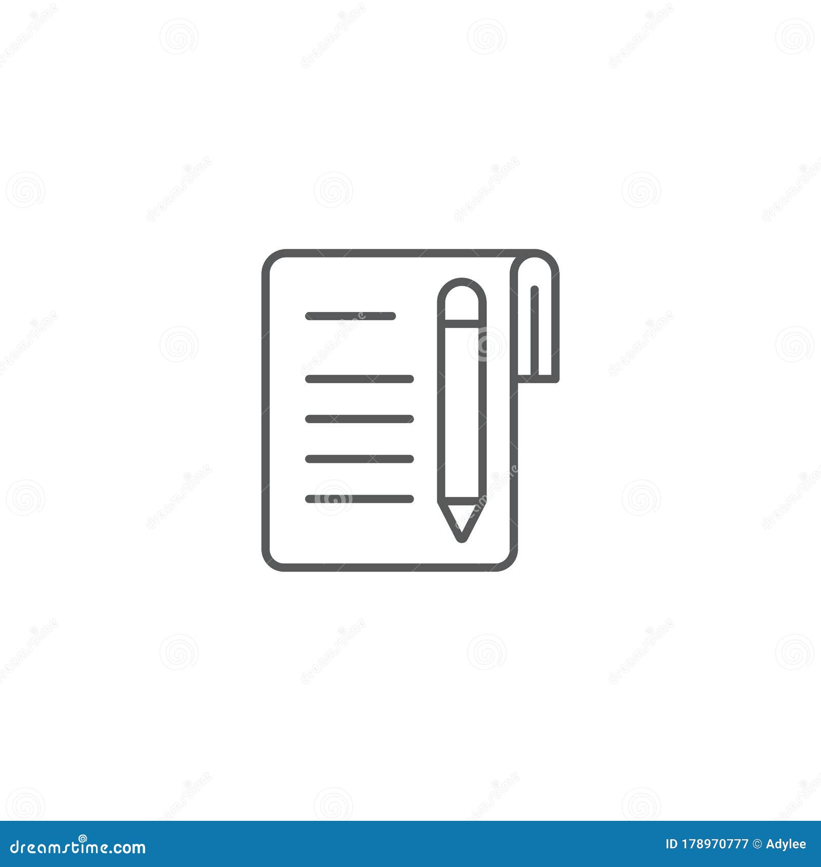 Form Edit Document Vector Icon Symbol Editing Isolated on White ...