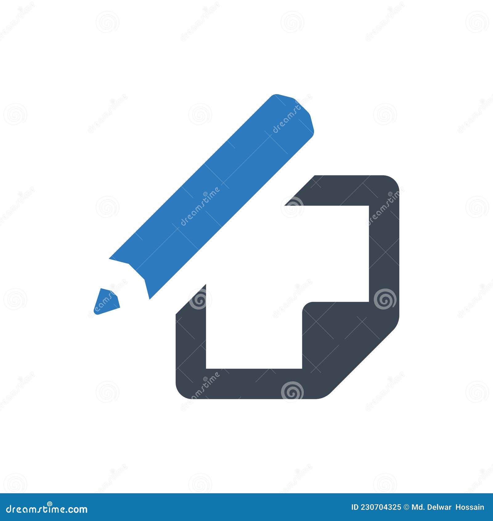 Form Edit Document Vector Icon Symbol Editing Isolated On White ...