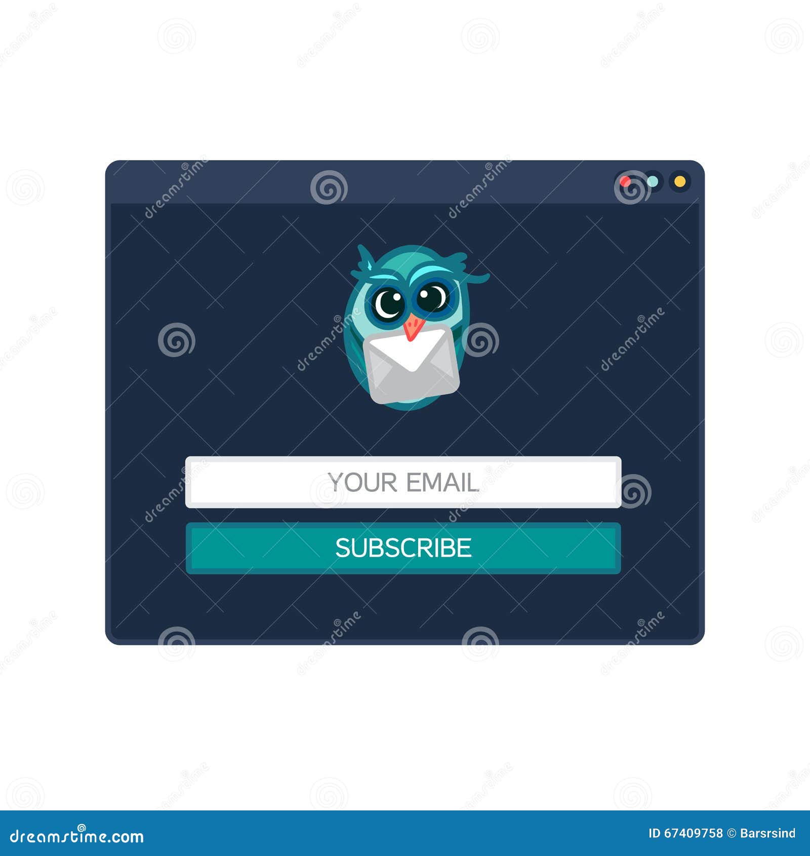 Subscribe For Newsletter Concept With Mailbox, Email Subscription Form ...