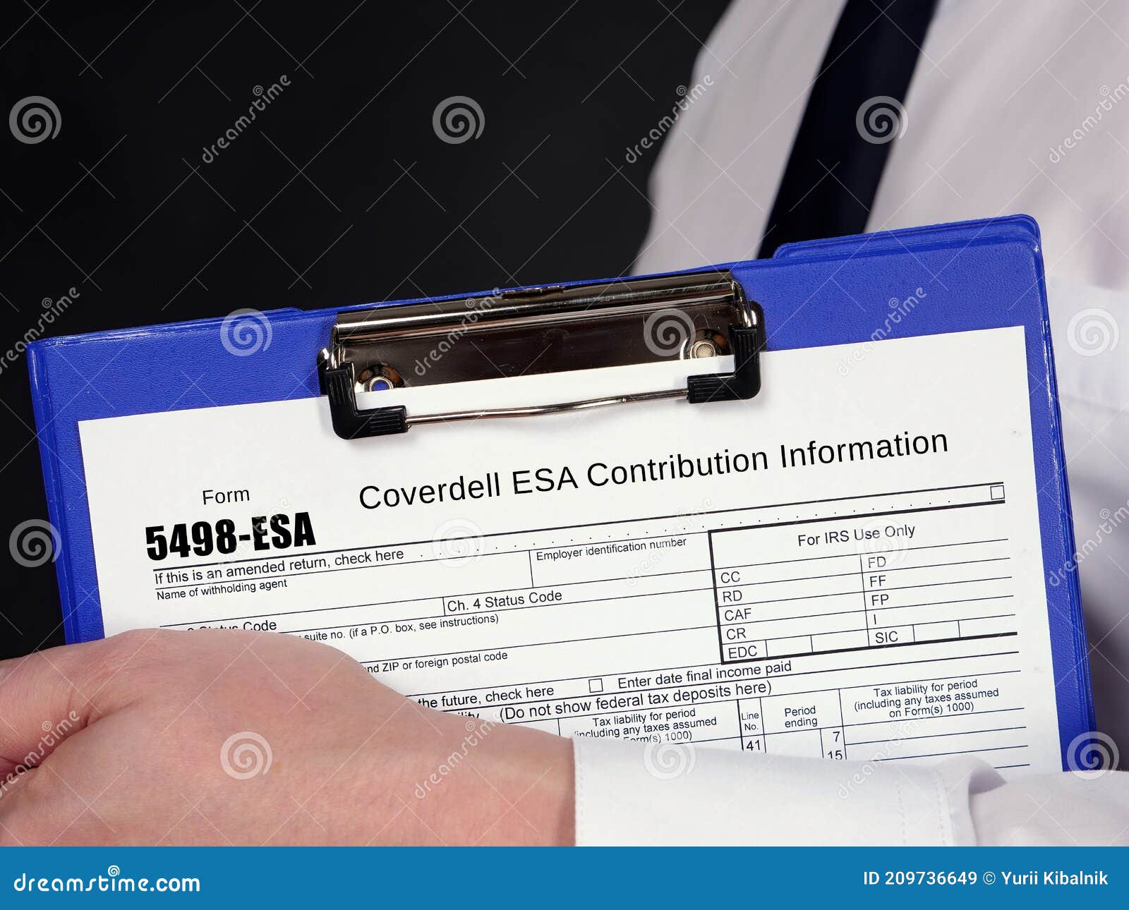 Form 5498-ESA Coverdell ESA Contribution Information Editorial Stock ...