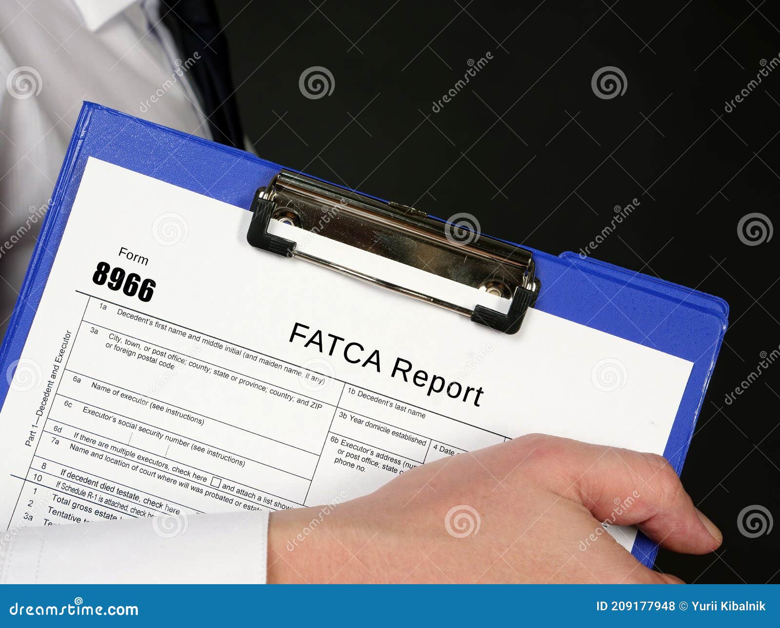 Form 8966 FATCA Report stock photo. Image of plan, currency - 209177948
