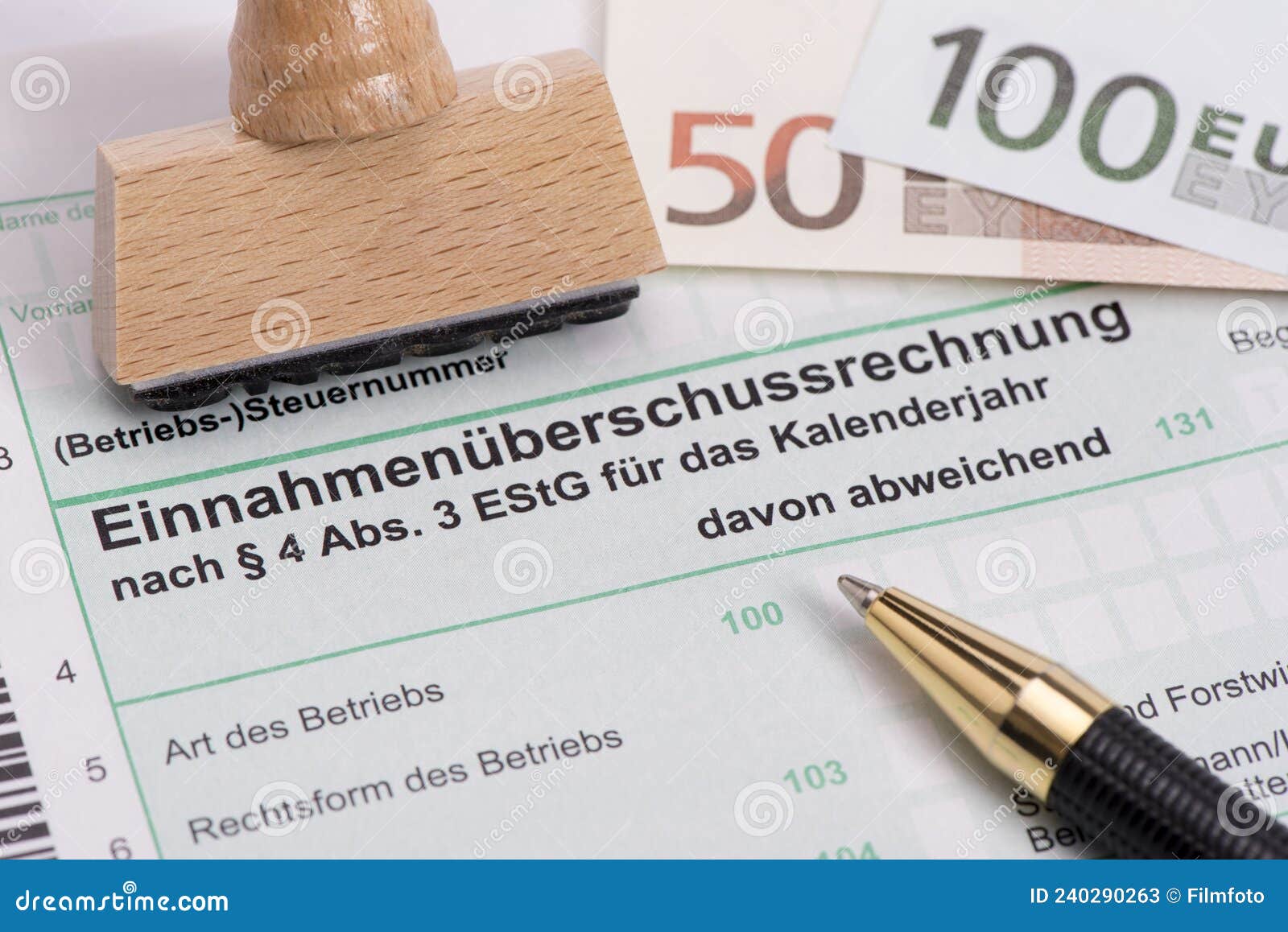 Form for German tax return stock image. Image of paperwork - 240290263