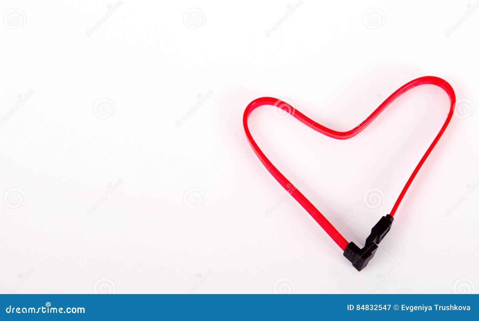 Form of heart cabel stock image. Image of connection - 84832547