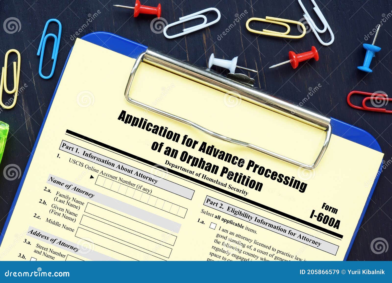 Form I-600A Application for Advance Processing of an Orphan Petition ...