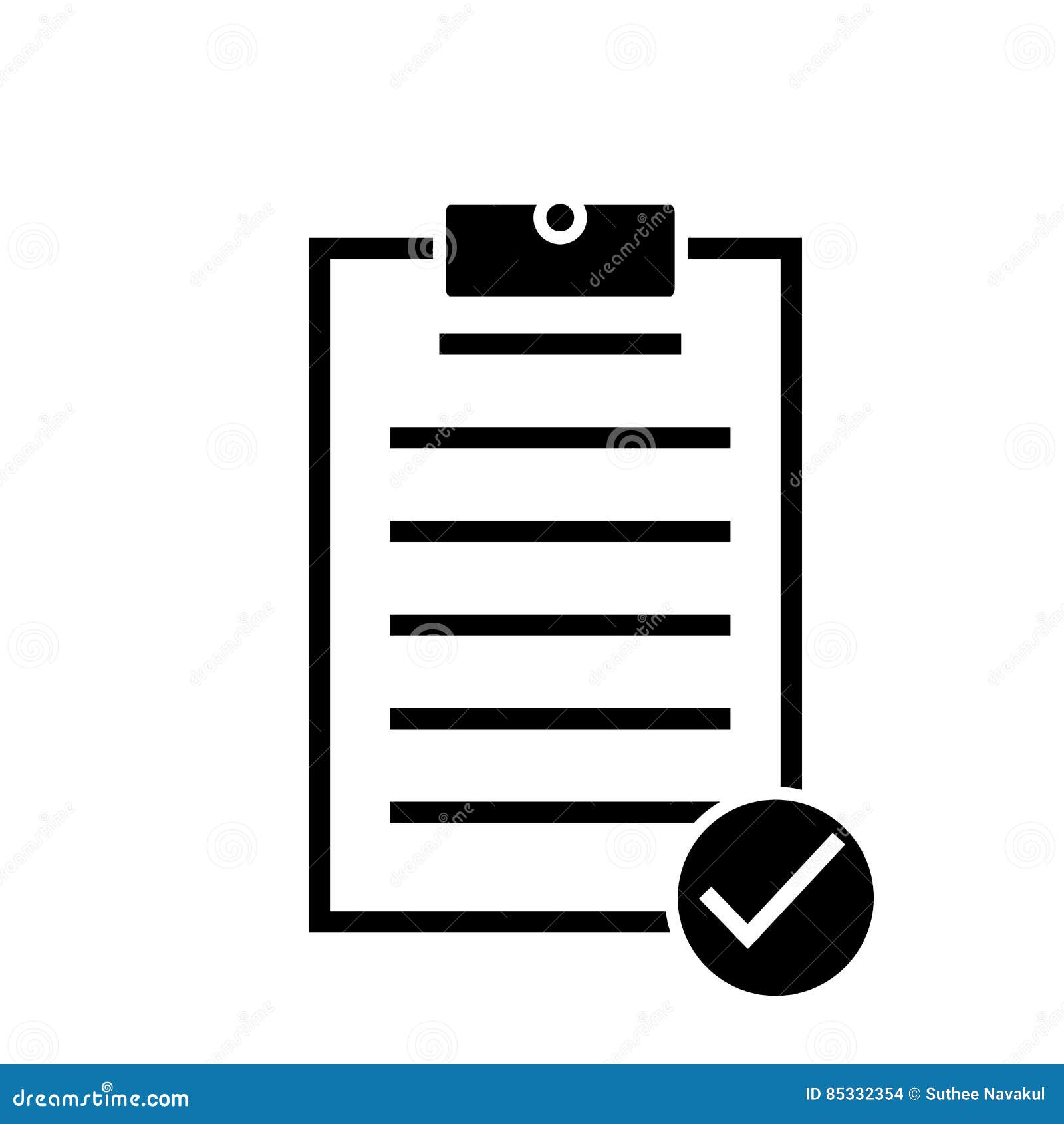 Form Icon on White Background. Stock Illustration - Illustration of ...