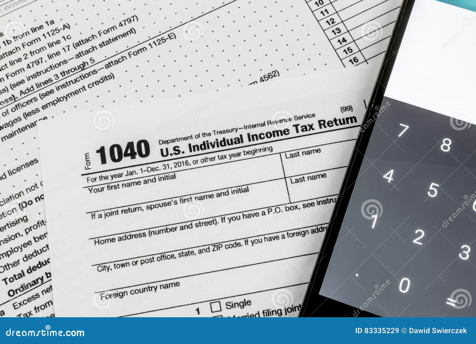 Form 1040 Internal Revenue Services IRS - US-Individualeinkommen ...