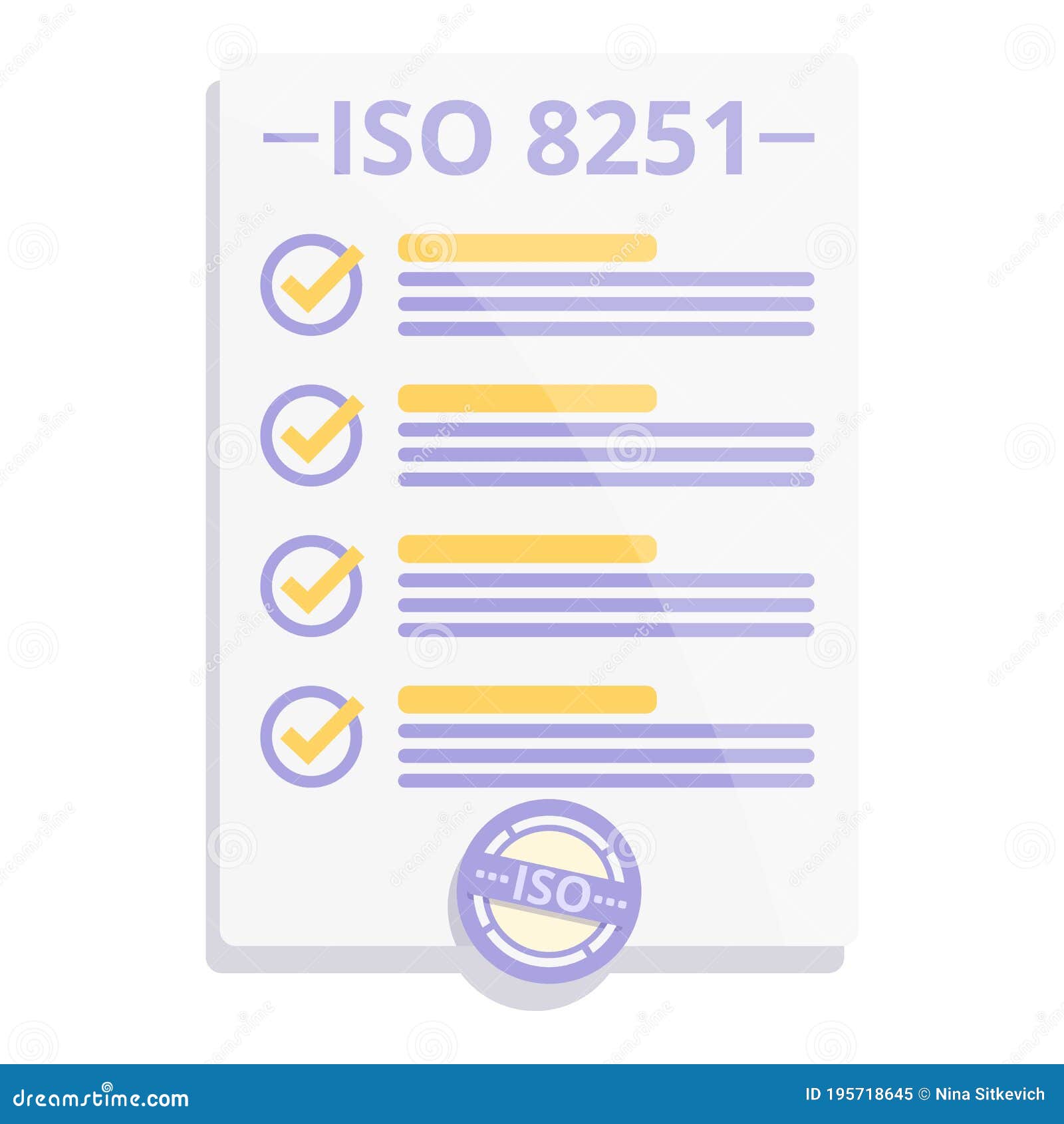 Form Iso Standard Icon, Cartoon Style Stock Vector - Illustration of ...