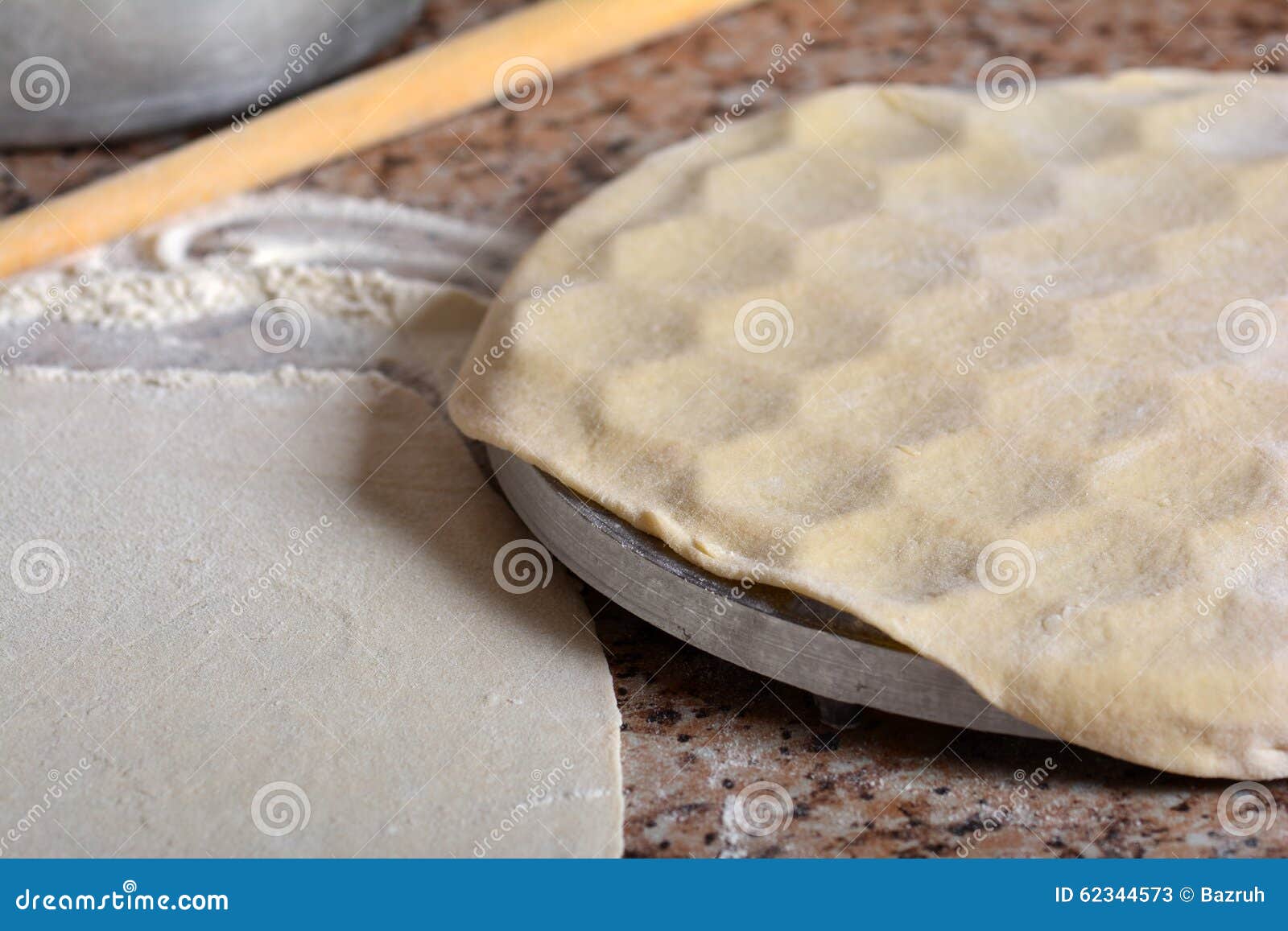 Form Milking Pelmeni, Put Dough Stock Image - Image of beef, knead ...