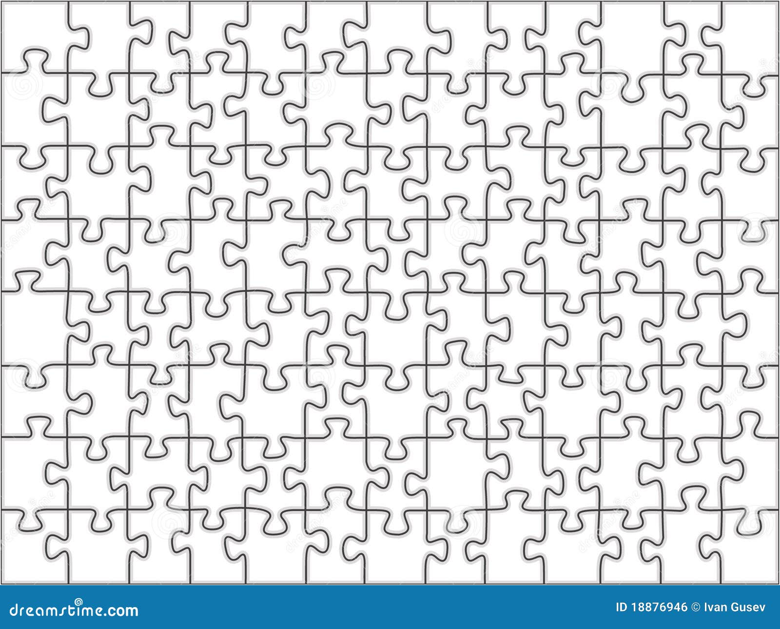 Form of a puzzle stock vector. Illustration of leisure - 18876946