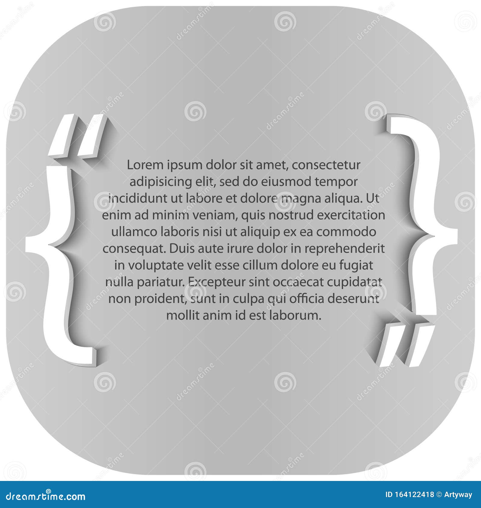 Form for Quotes and Other Text. 3D Frame Template. Vector Template ...