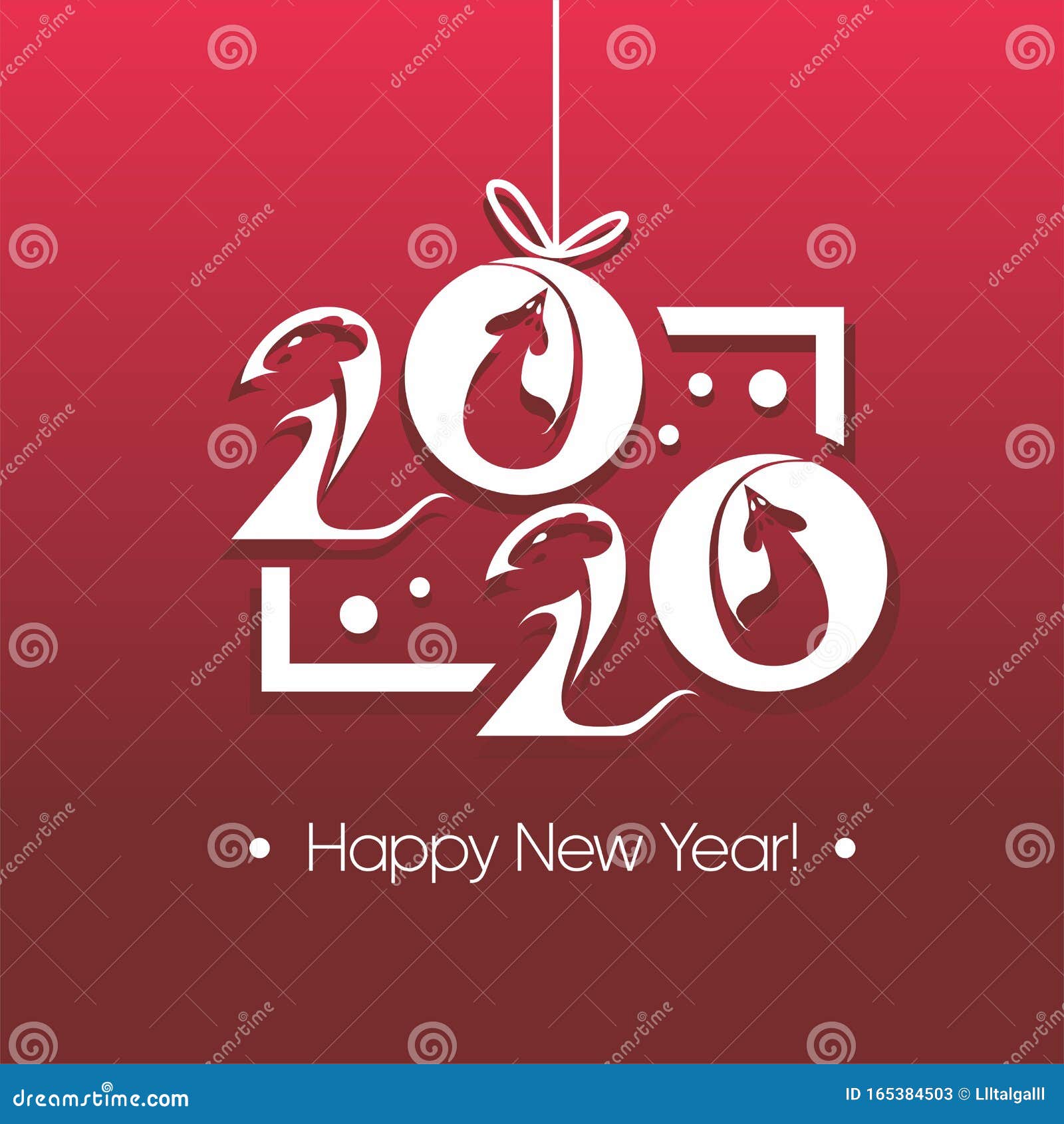 2020 in the form of a rat stock vector. Illustration of zodiac - 165384503