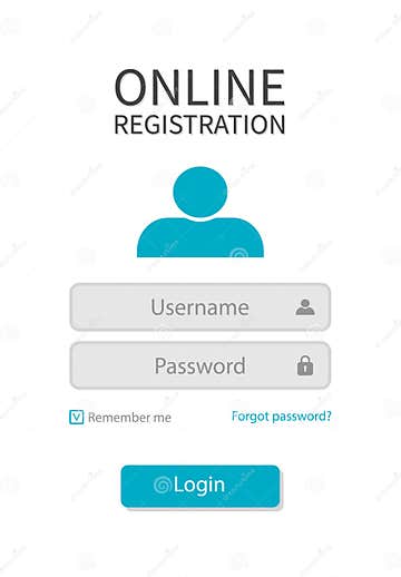 Form Registration with Login and Password for User. Web Page with ...