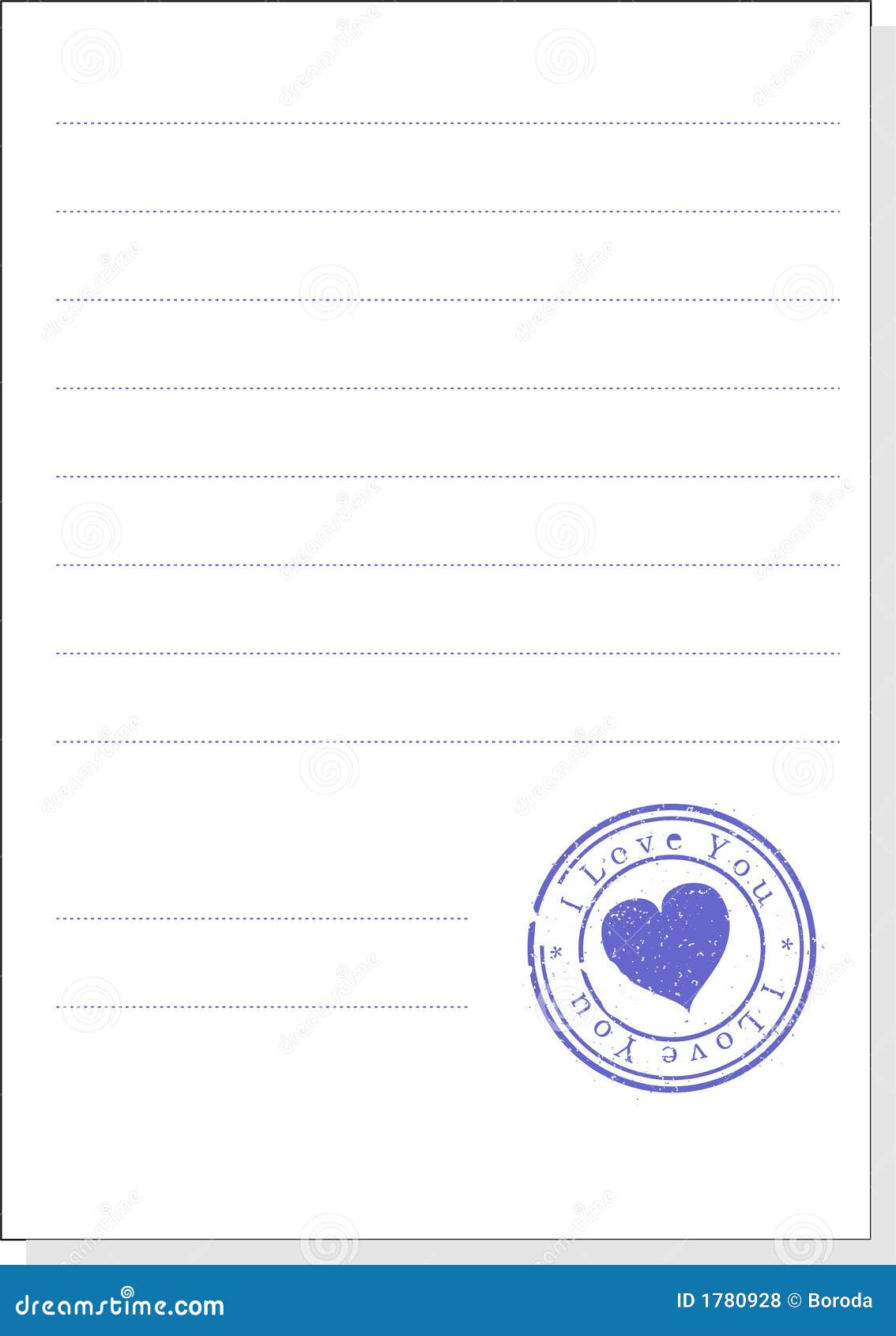 The form with a stamp. stock illustration. Illustration of message ...