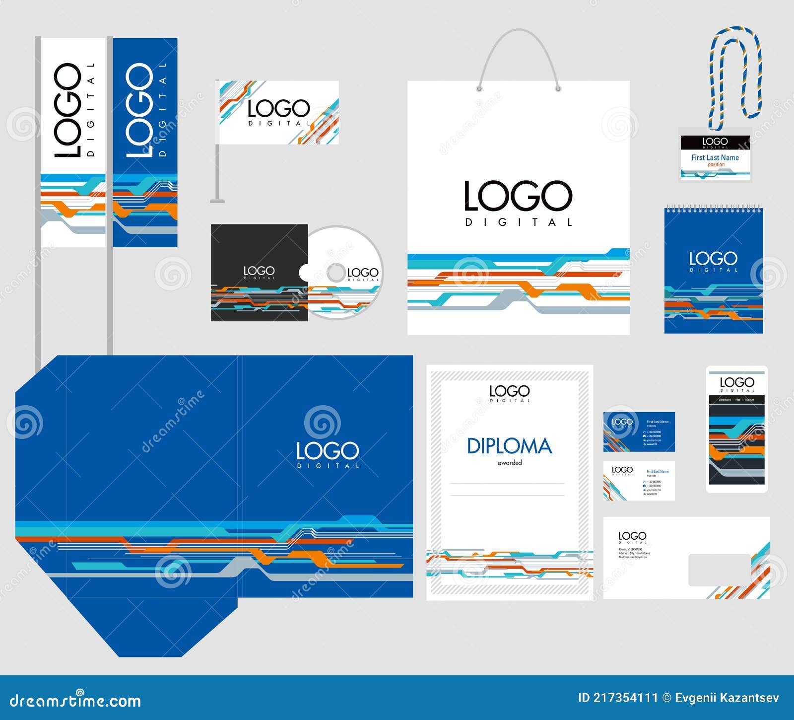 Form Style. a Set of Printing and Advertising Products Stock Vector ...