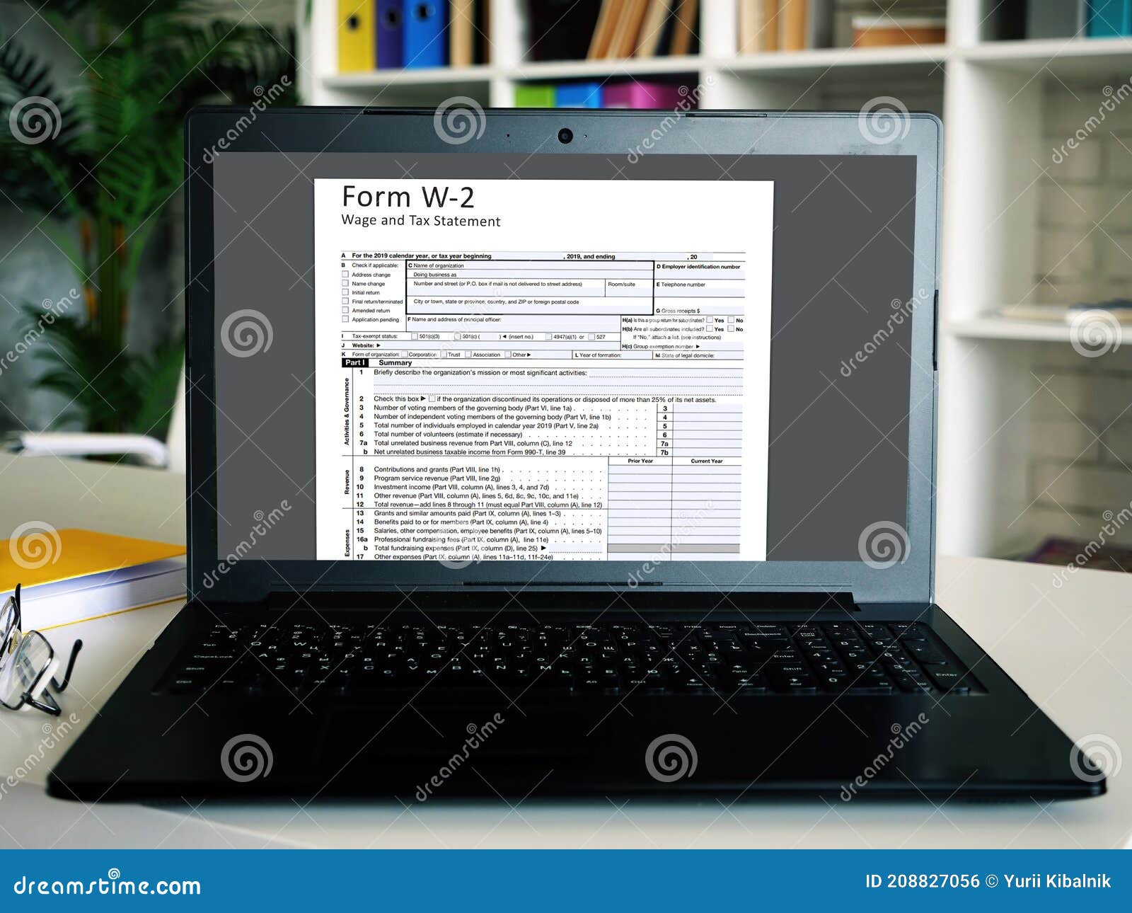 Form W-2 Wage and Tax Statement Phrase on the Page Stock Photo - Image ...