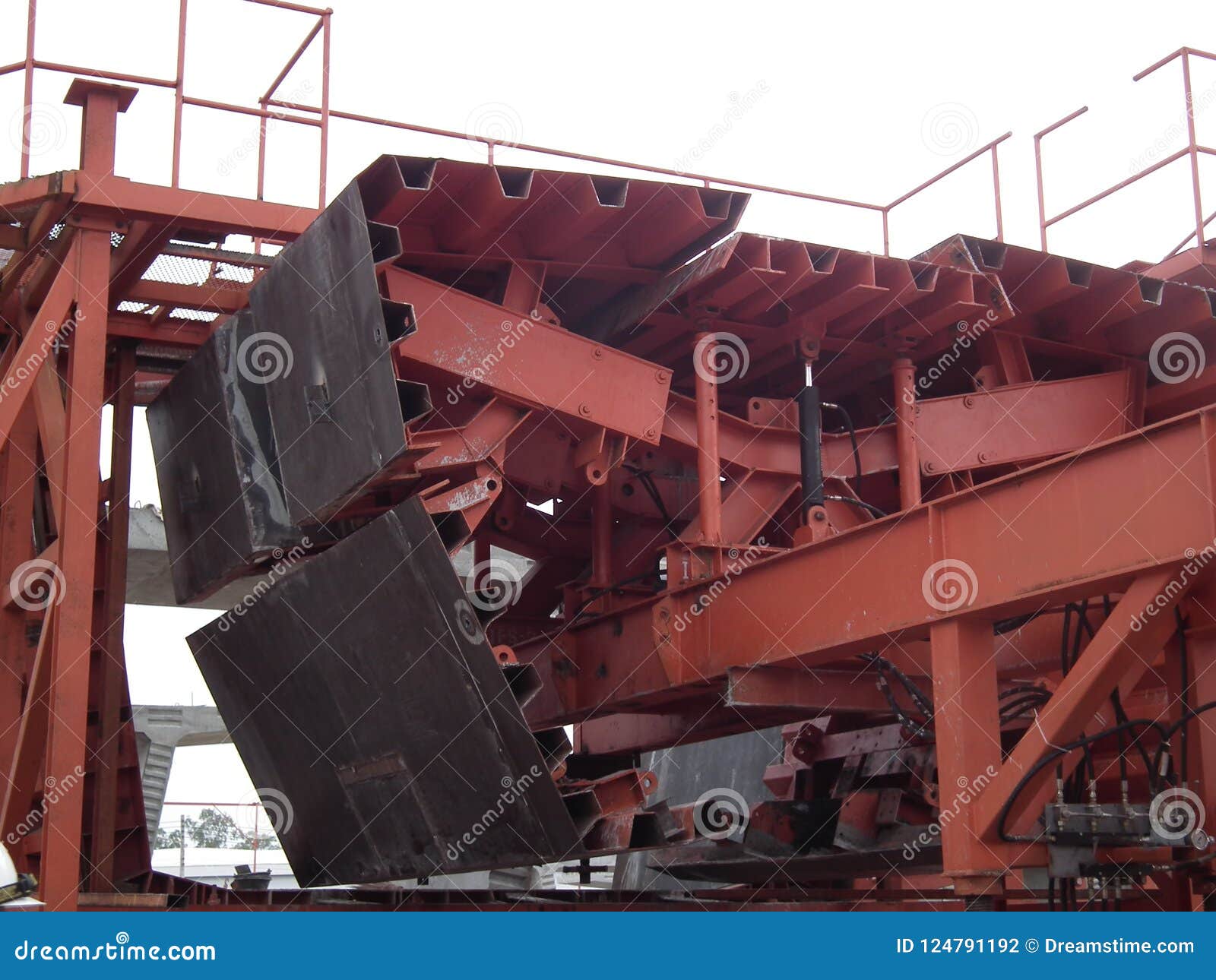 Form Work Construction Concrete Worker Post Tension Bridge Stock Photo ...