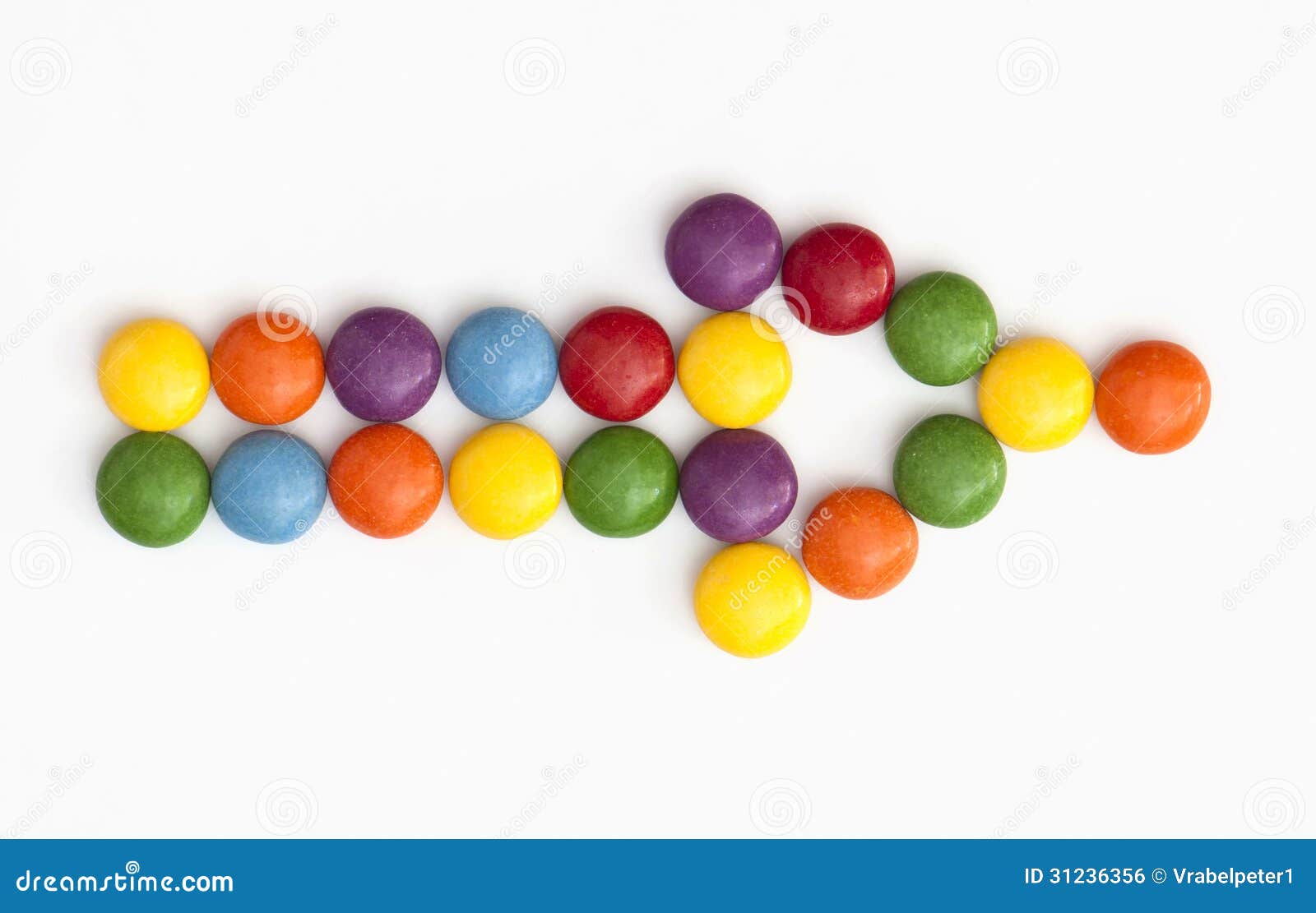 Forma De La Flecha De Caramelos Coloridos Foto de archivo - Imagen de ...