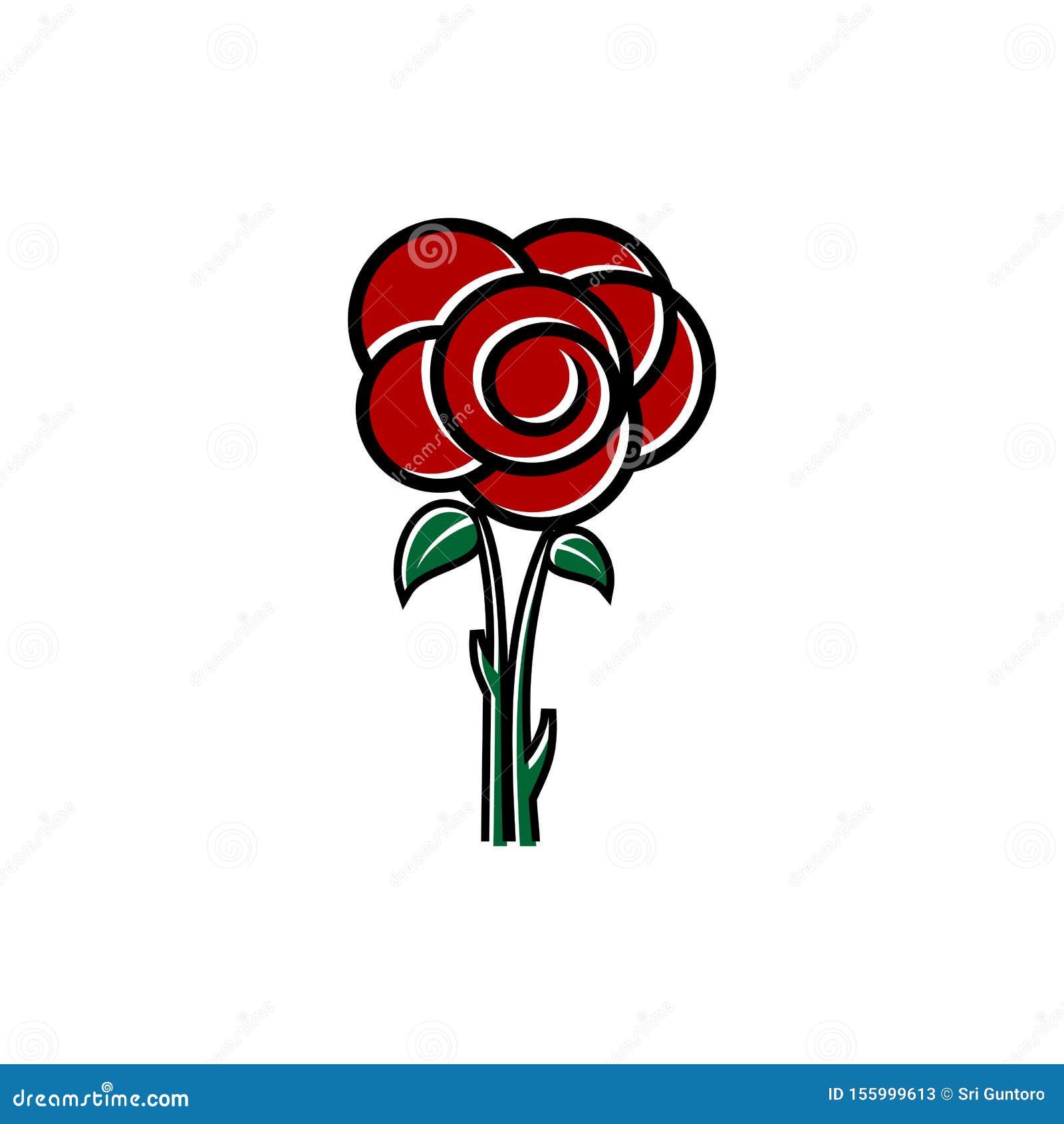 Forma de una rosa roja stock de ilustración. Ilustración de arte ...