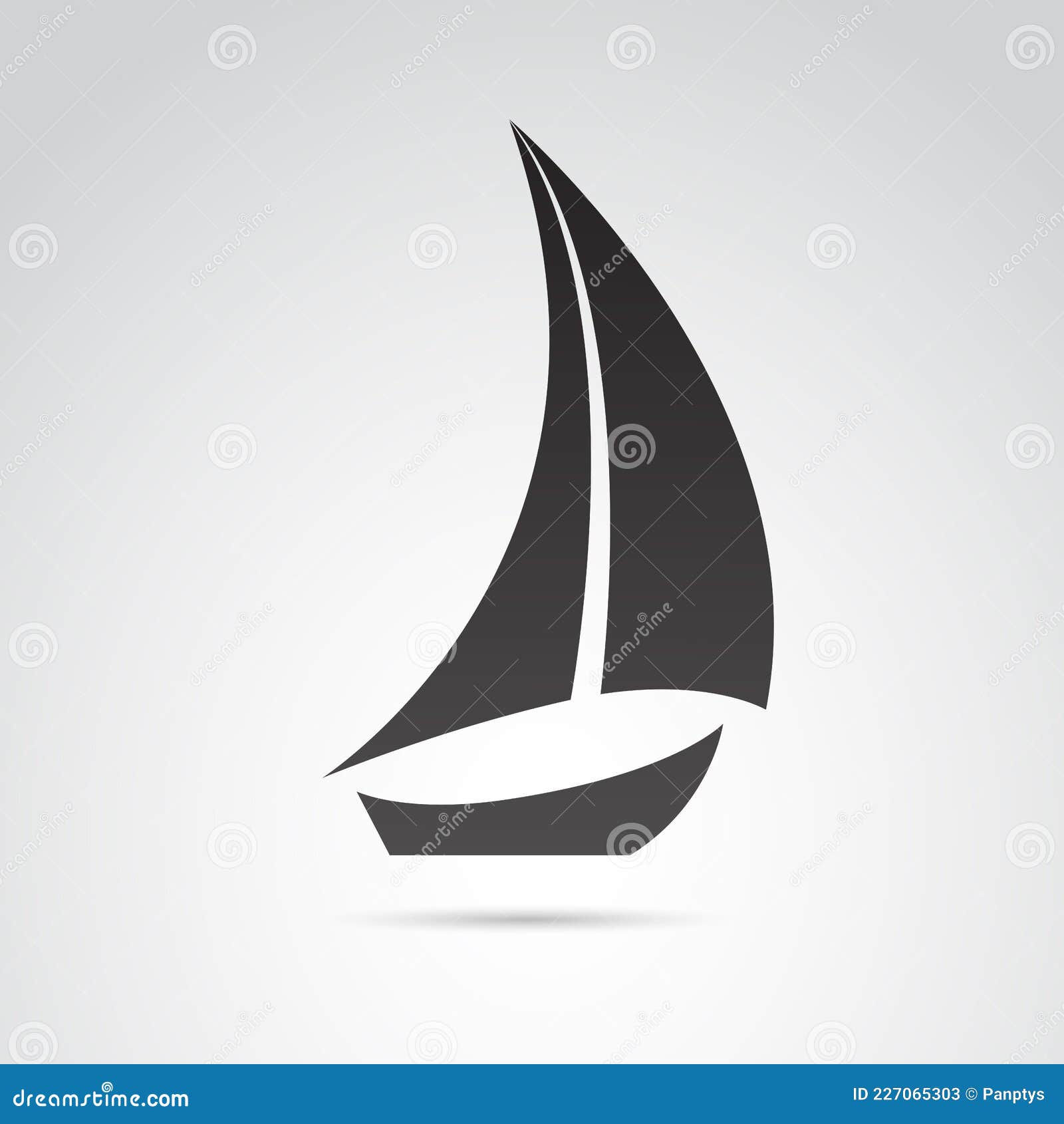 Forma De Velero. Icono Vector Aislado En Fondo Blanco. Ilustración del ...