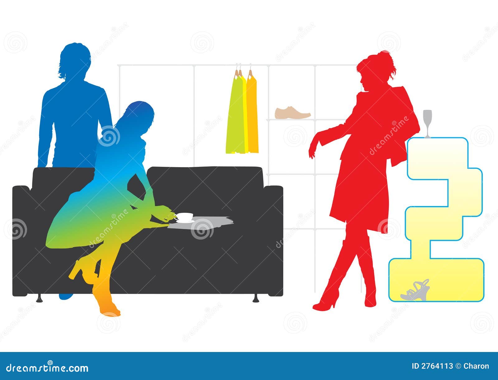 Forma De Vida Moderna Colorida Ilustración del Vector - Ilustración de ...