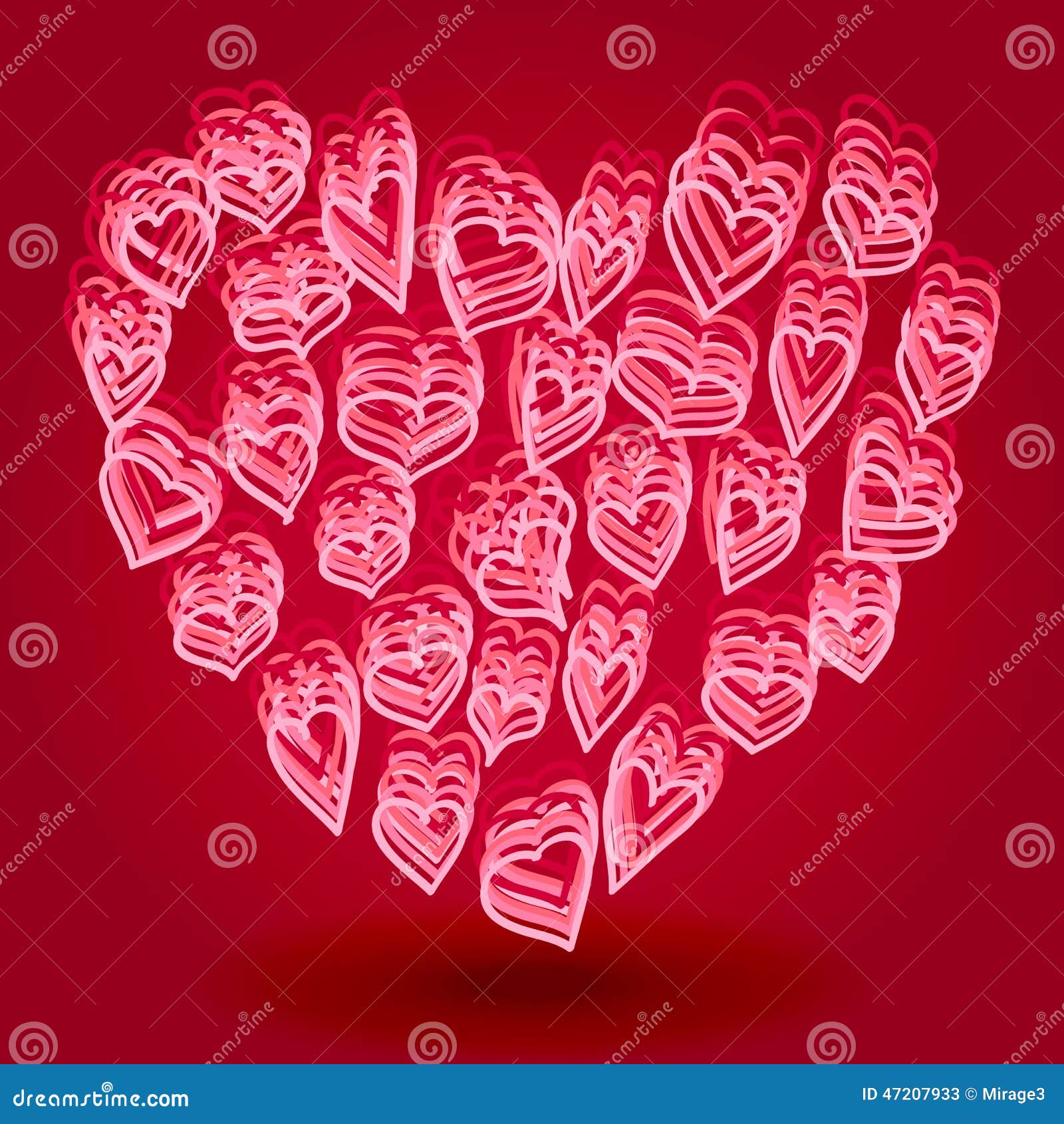 Forma Del Corazón Del Garabato Stock de ilustración - Ilustración de ...