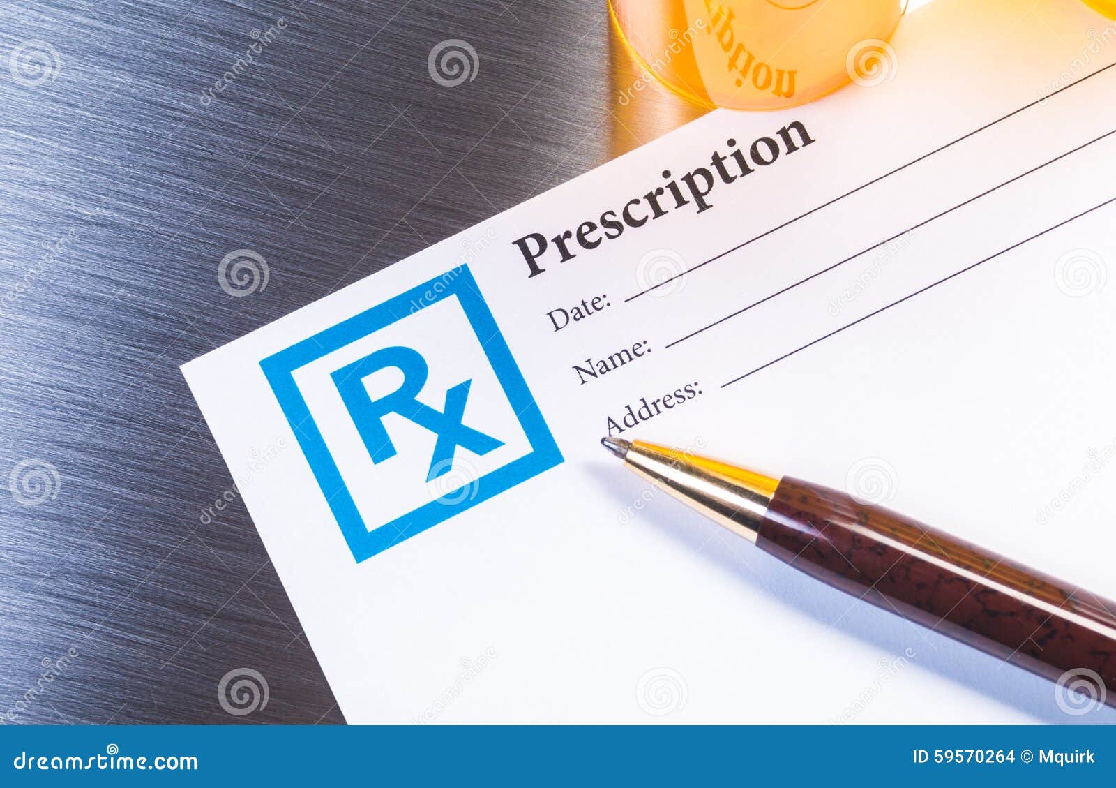 Forma Del Farmaco Da Vendere Su Ricetta Medica Fotografia Stock ...