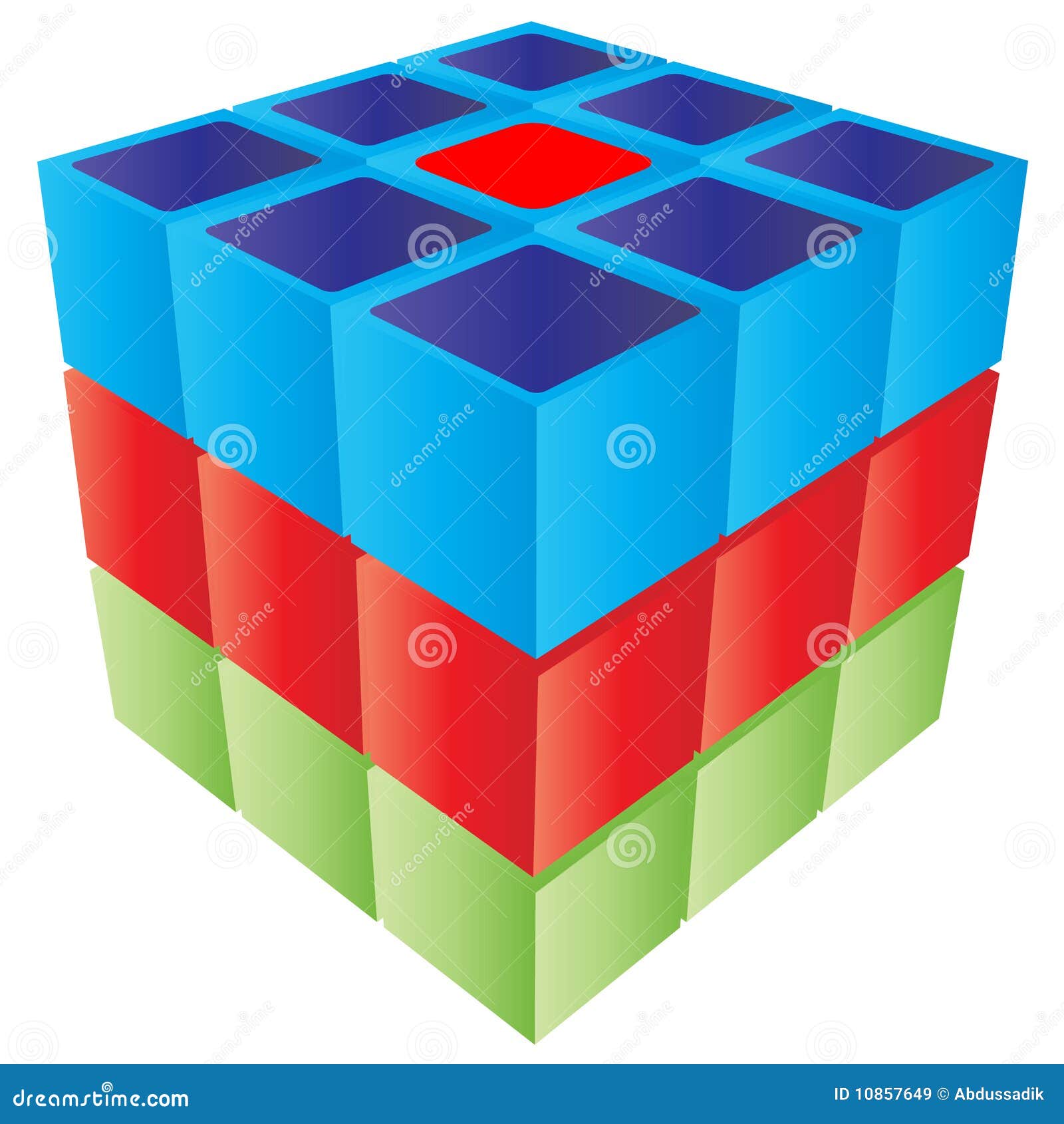 Forma do cubo ilustração do vetor. Ilustração de objeto - 10857649