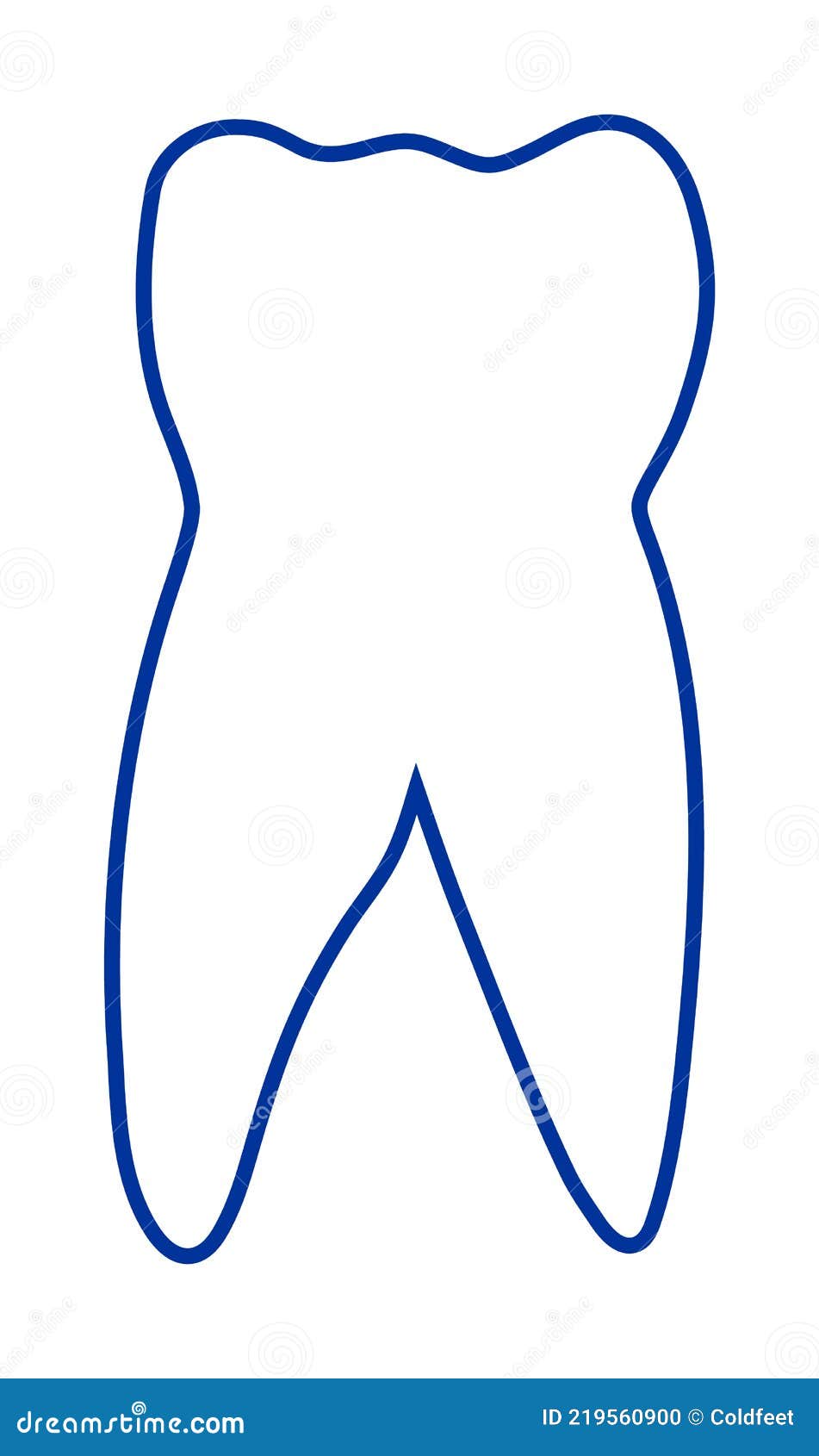 Forma Do Dente Sobre Fundo Branco Ilustração do Vetor - Ilustração de ...