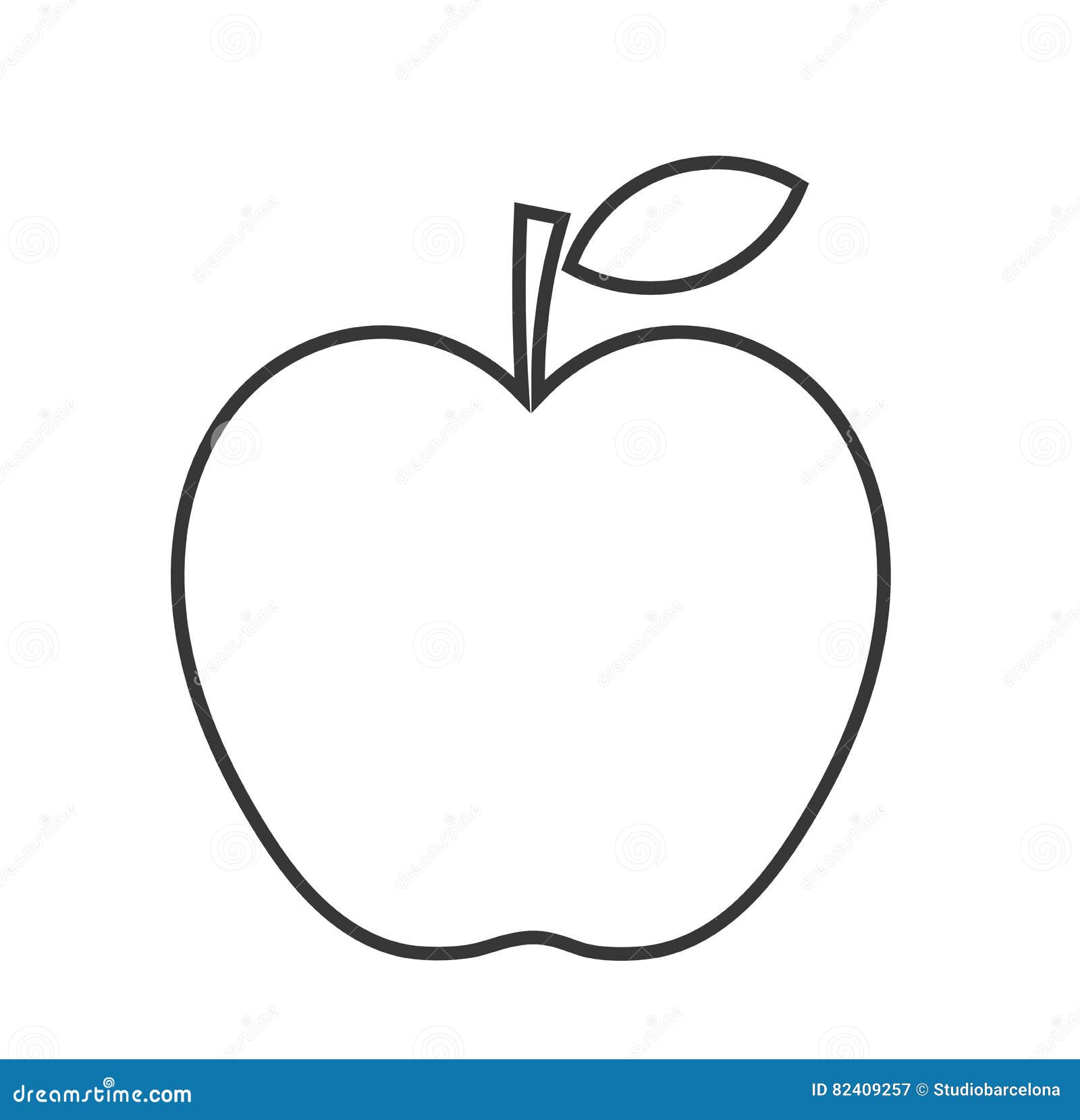 Forma linear de Apple ilustración del vector. Ilustración de icono ...