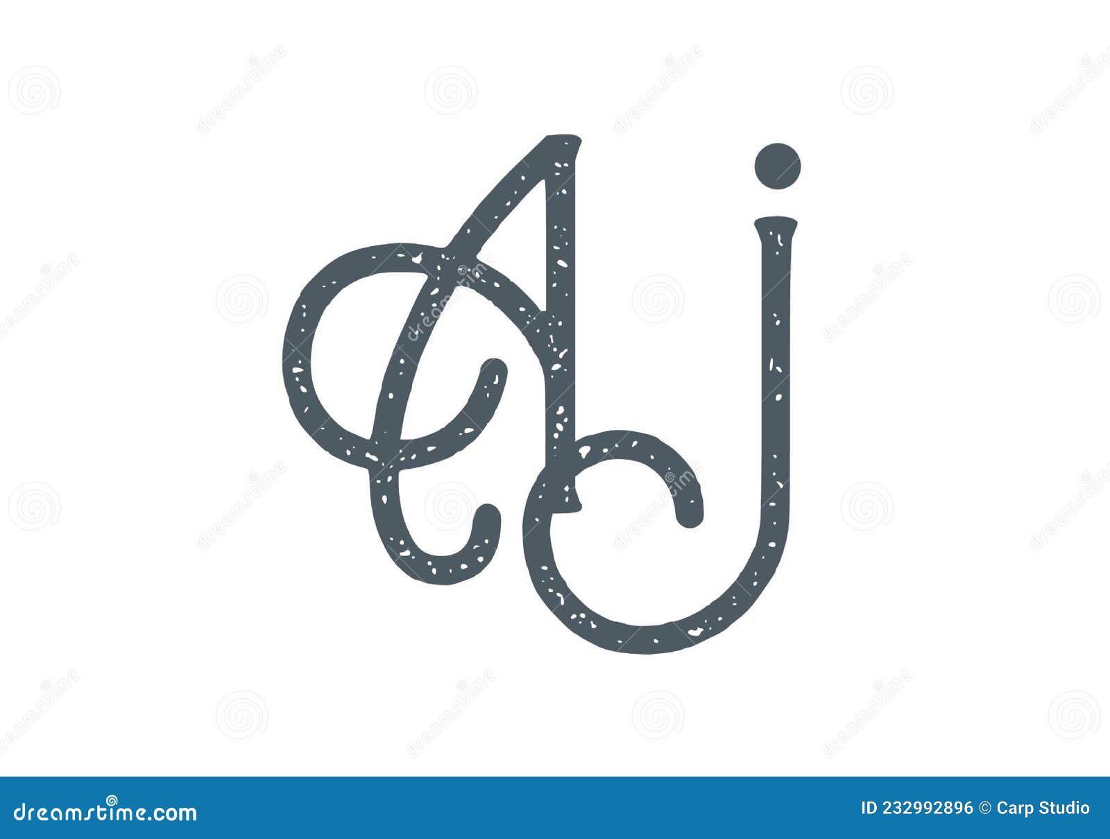 Forma Moderna Da Carta Inicial Aj Ilustração do Vetor - Ilustração de ...