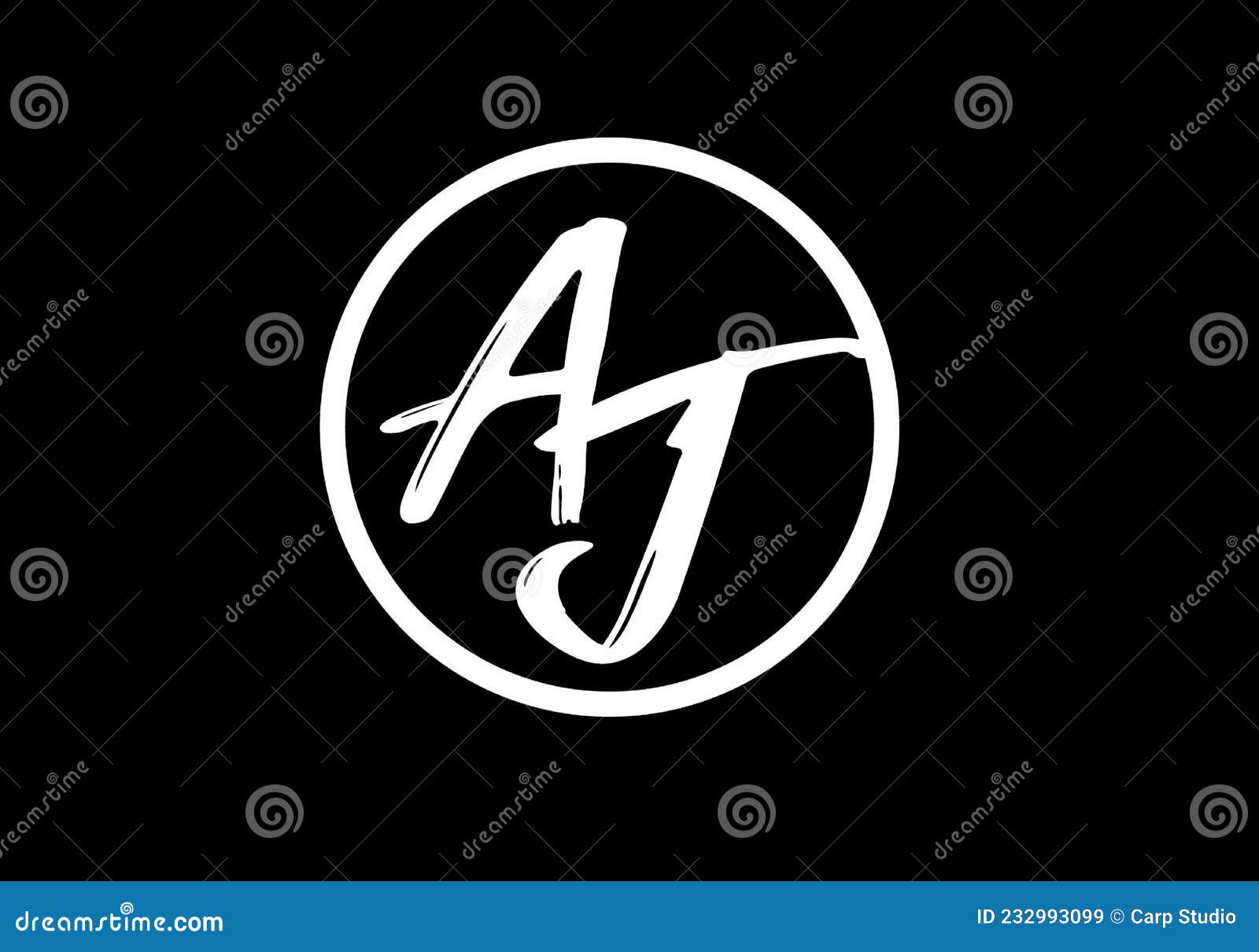 Forma Moderna Da Carta Inicial Aj Ilustração do Vetor - Ilustração de ...