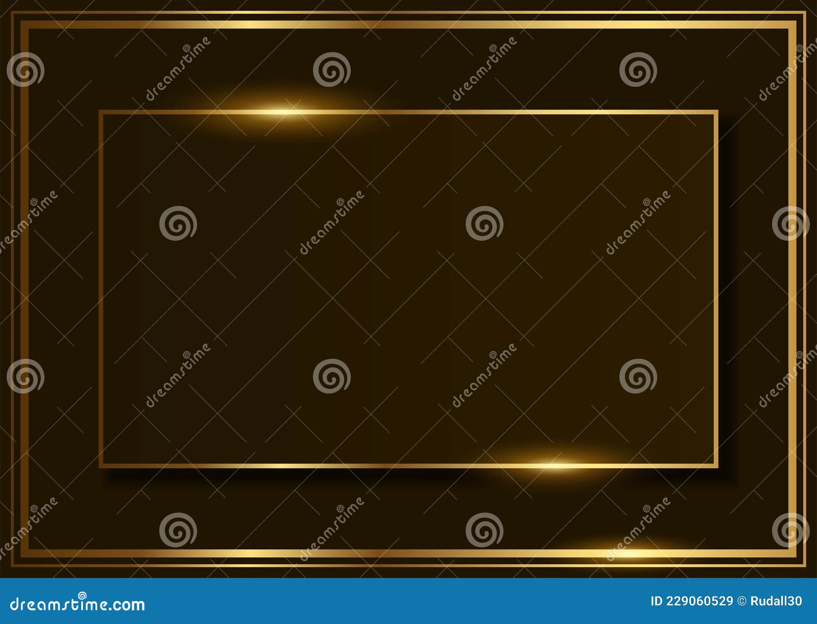 Forma Rectangular Con Marco Dorado Ilustración del Vector - Ilustración ...