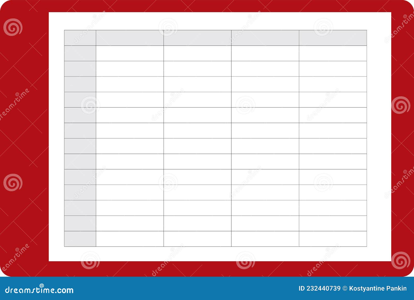 Forma tabulare classica illustrazione vettoriale. Illustrazione di ...