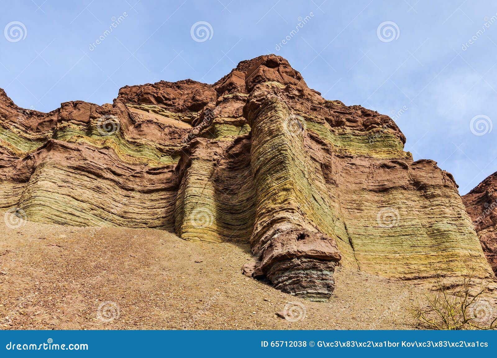 Formaciones De Roca Acodadas En El Quebrada De Las Conchas, Argentin ...