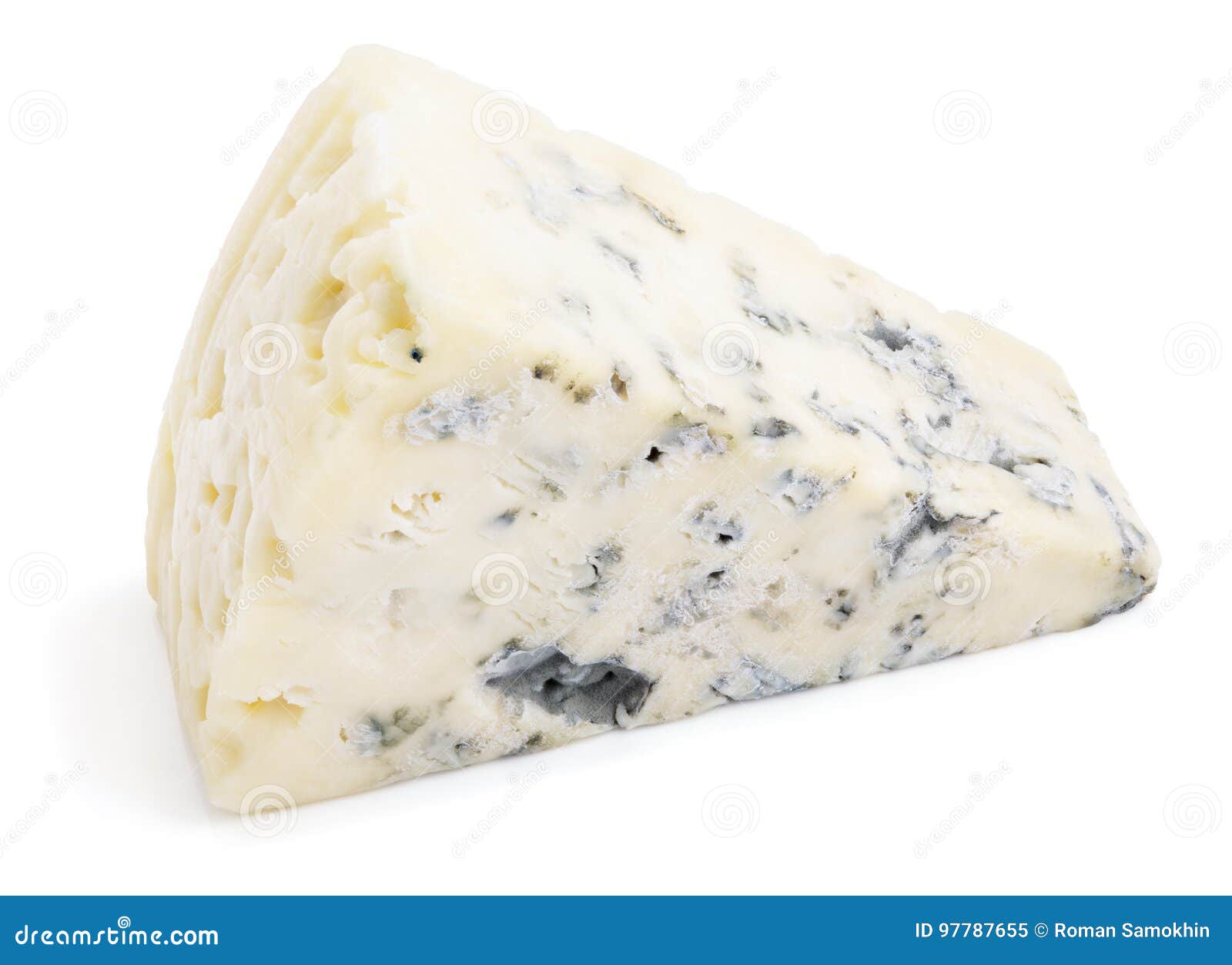 Formaggio Blu a Pasta Molle Con La Muffa Isolata Su Bianco Immagine ...