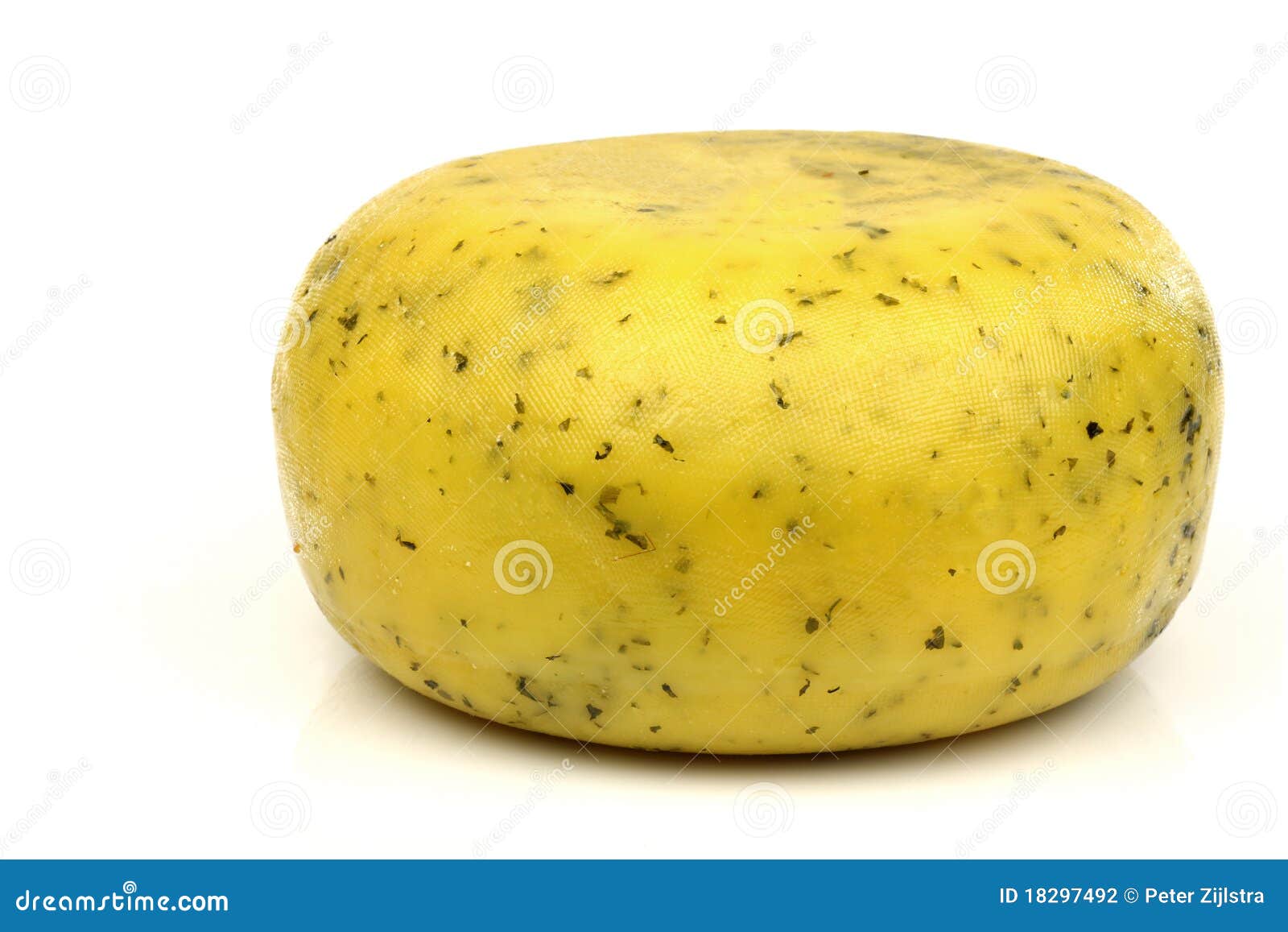 Formaggio Gouda Tradizionale Con Le Erbe Fotografia Stock - Immagine di ...