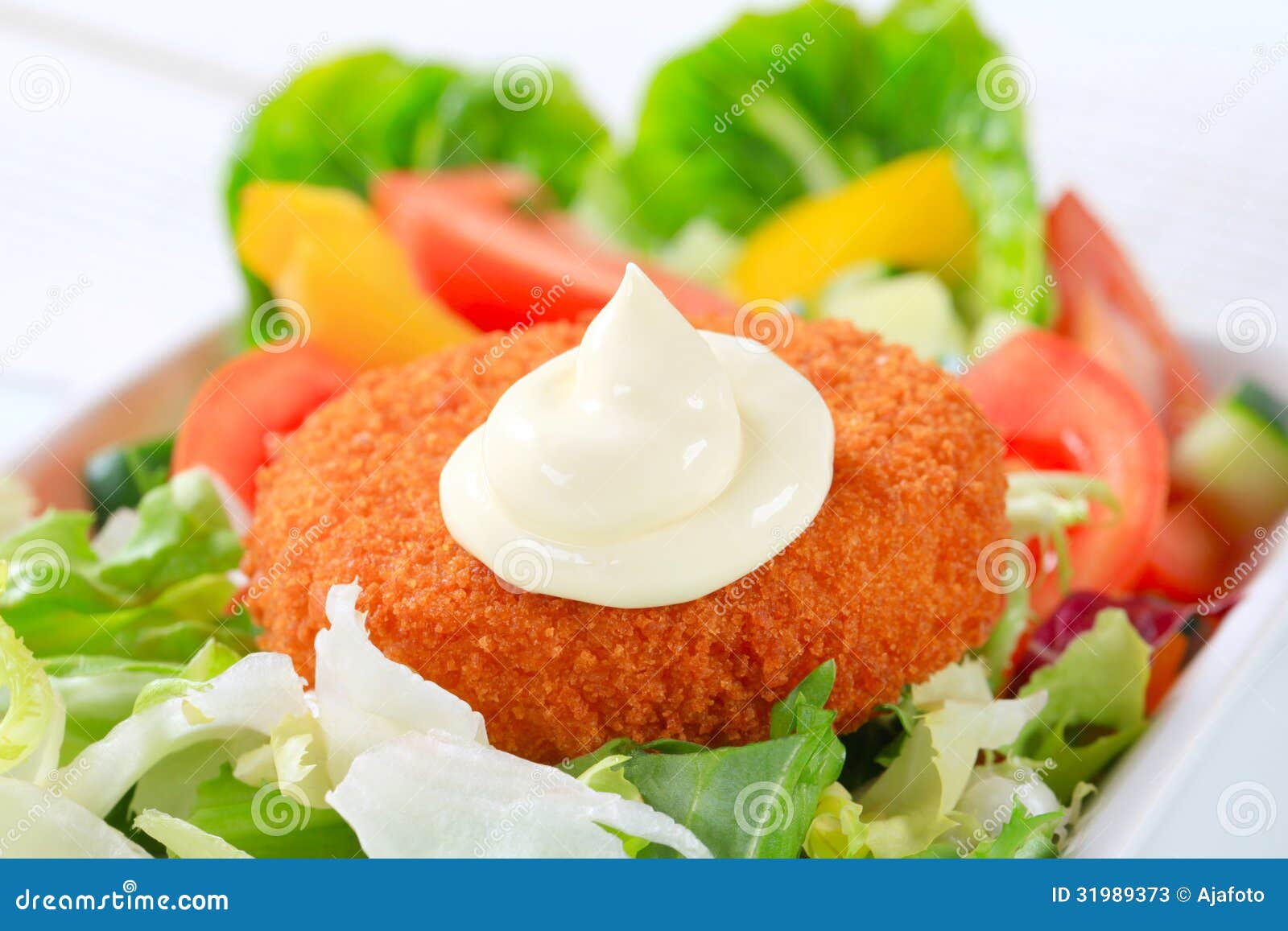 Formaggio impanato fritto immagine stock. Immagine di fresco - 31989373