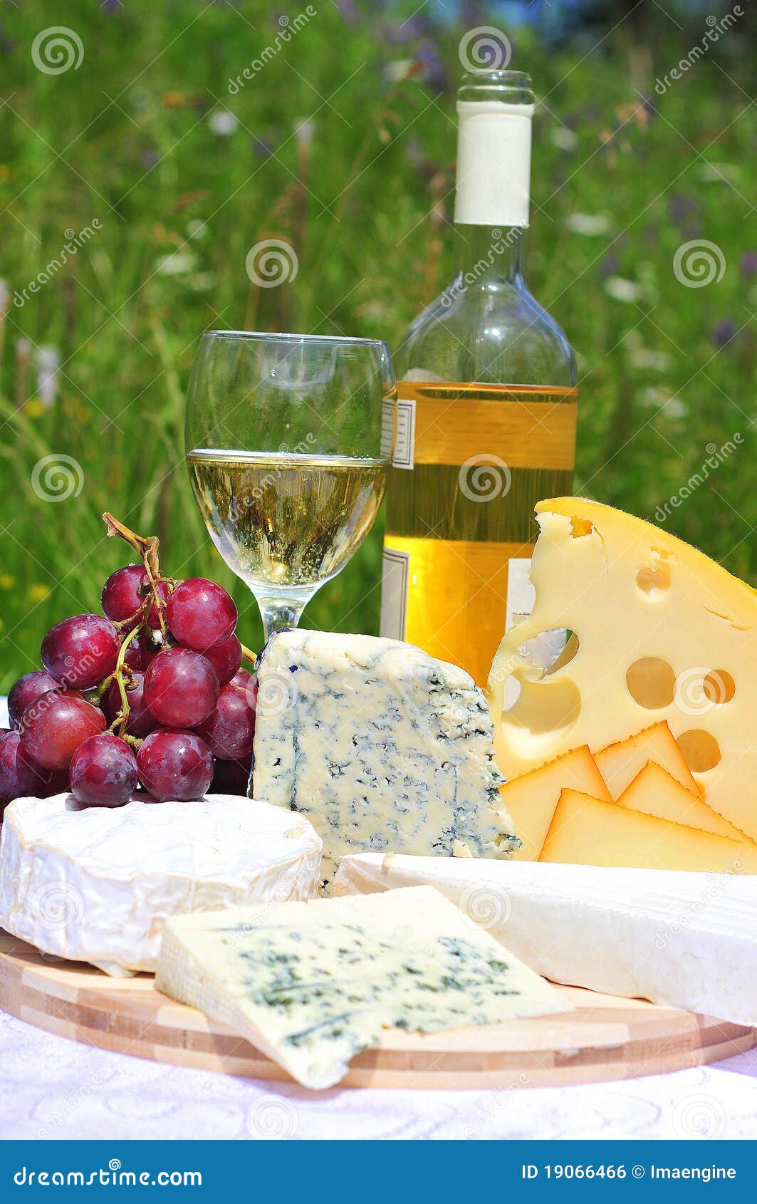 Formaggio Nobile E Vino Bianco Fotografia Stock - Immagine di buffet ...